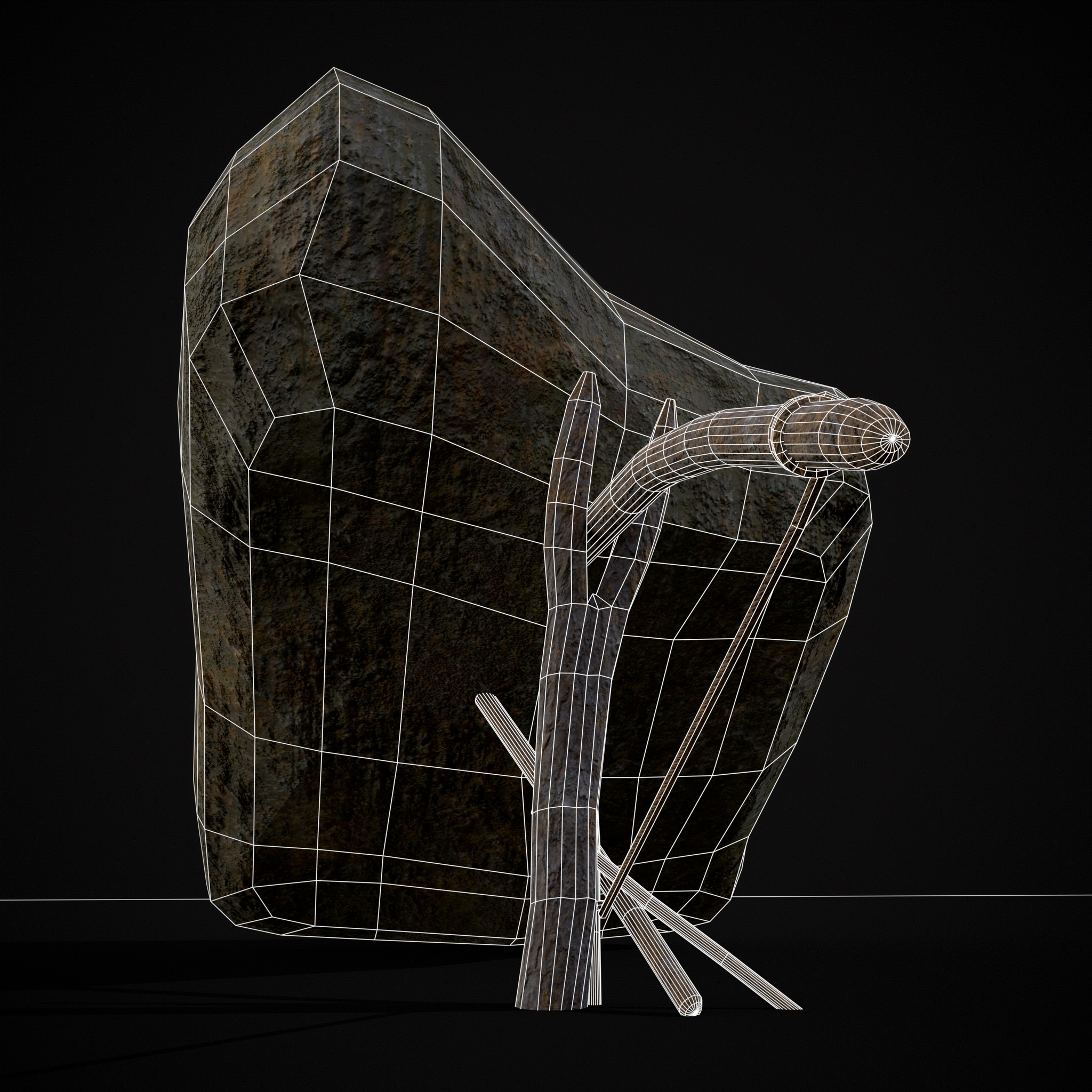 Small Rock Trigger Dead Fall - 3D Model by Get Dead Entertainment