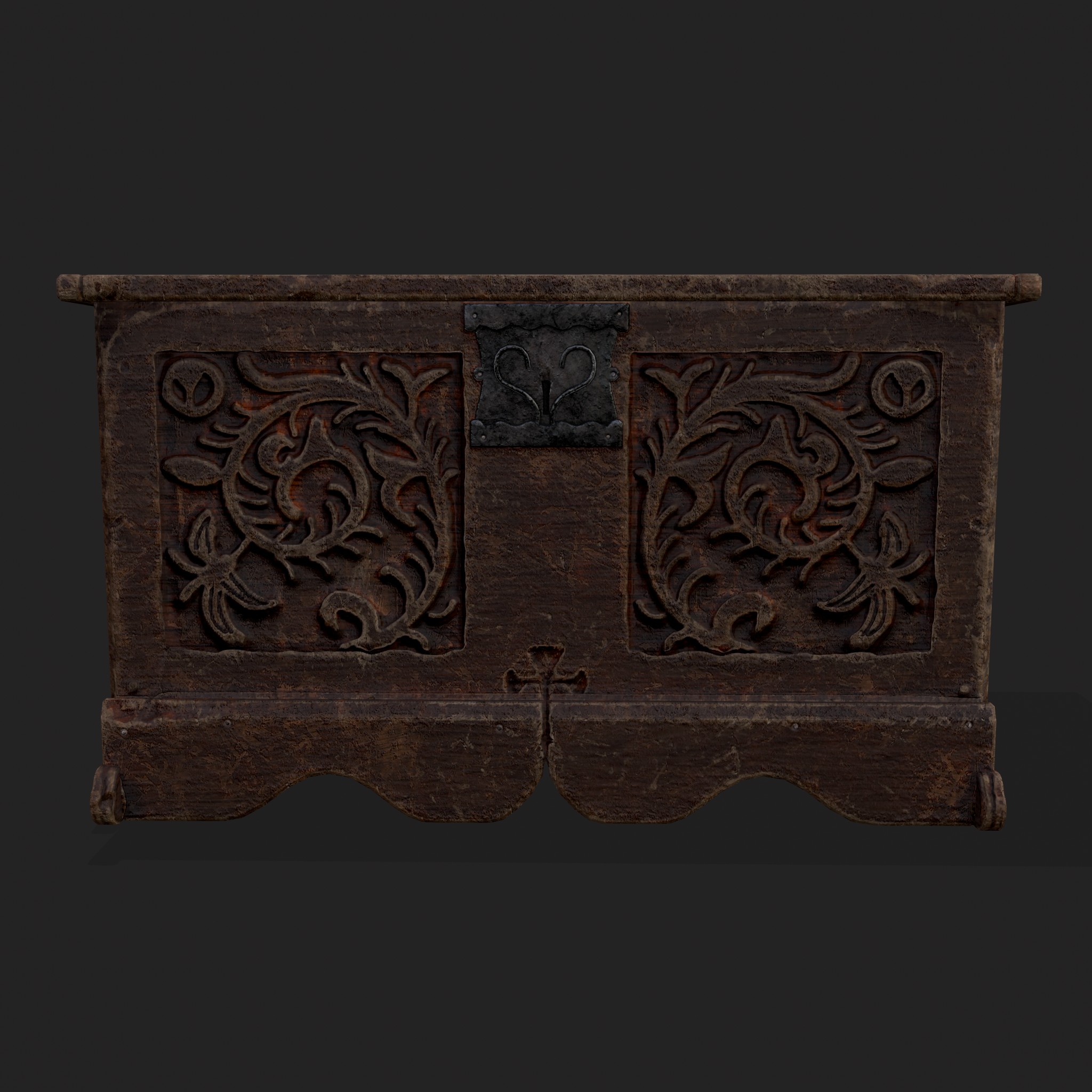 Small Rustic Medieval Wooden Chest - 3D Model by Get Dead Entertainment