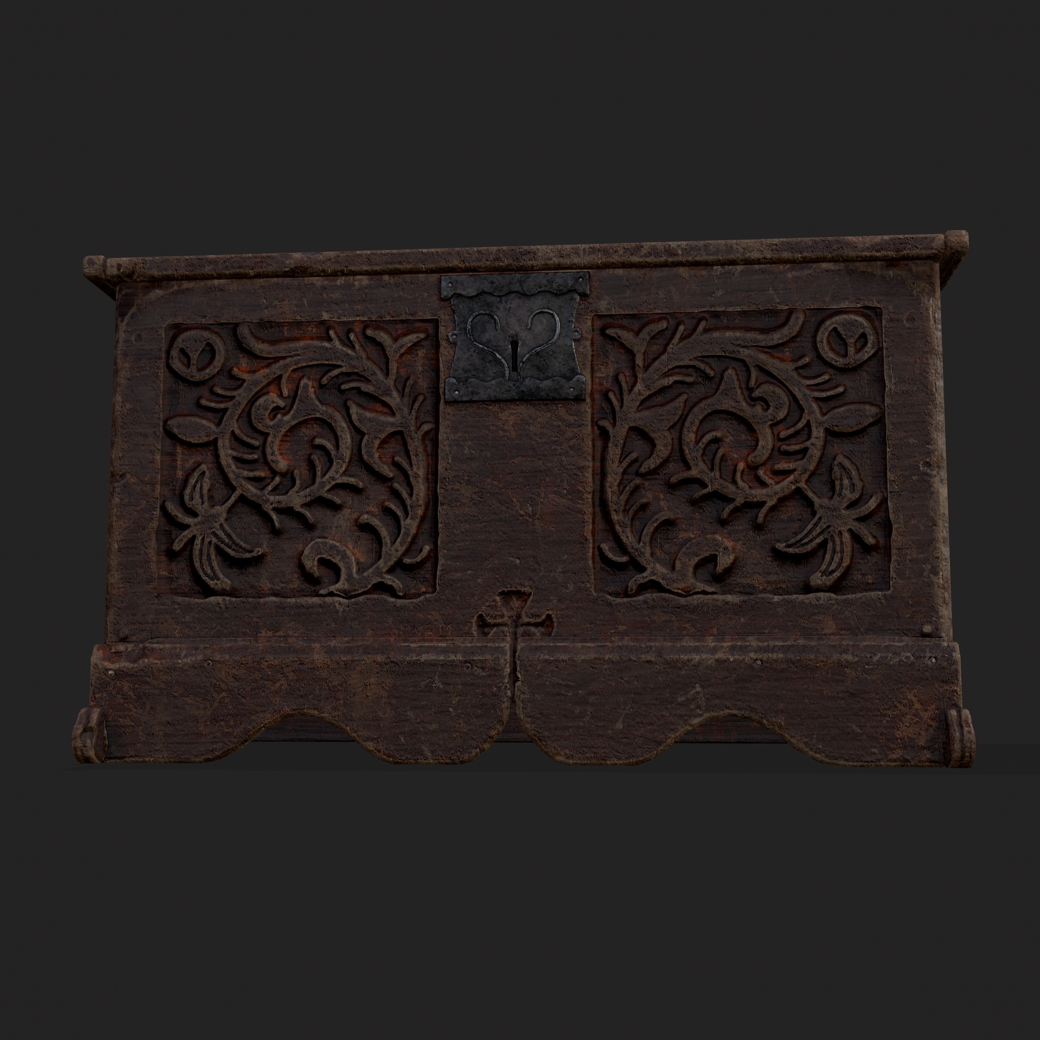 Small Rustic Medieval Wooden Chest - 3D Model by Get Dead Entertainment