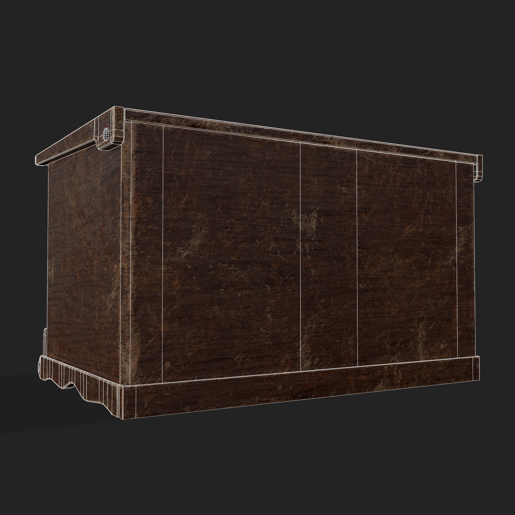 Small Rustic Medieval Wooden Chest - 3D Model by Get Dead Entertainment