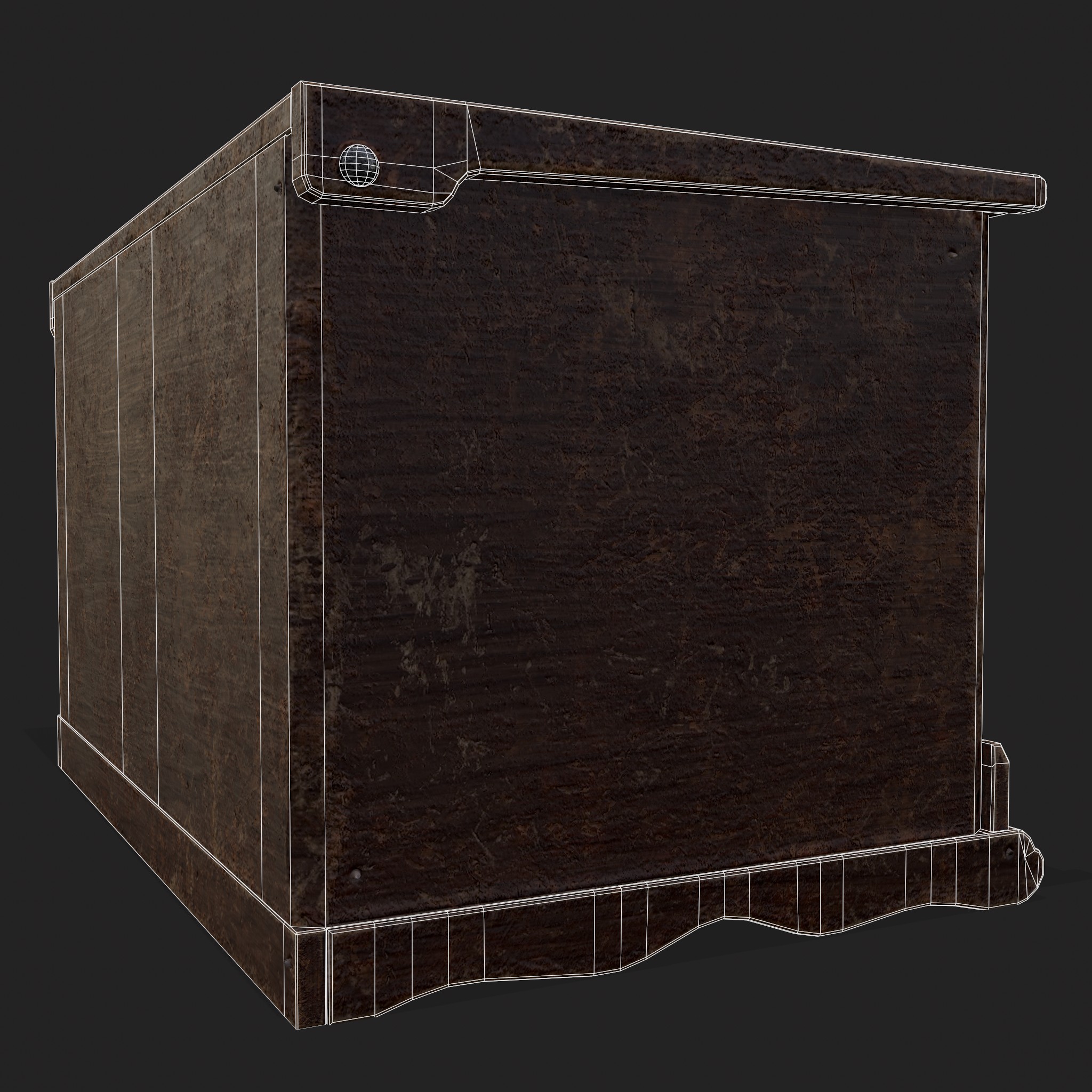 Small Rustic Medieval Wooden Chest - 3D Model by Get Dead Entertainment