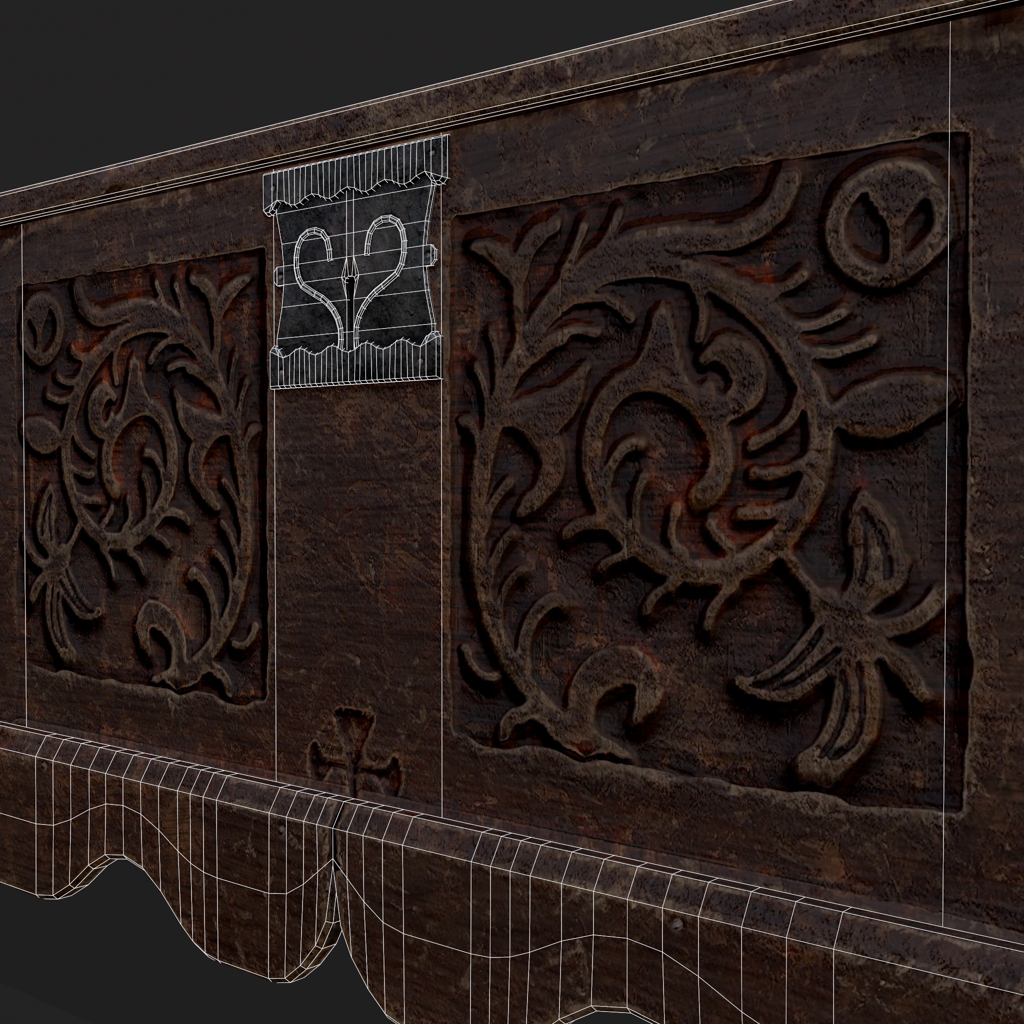 Small Rustic Medieval Wooden Chest - 3D Model by Get Dead Entertainment