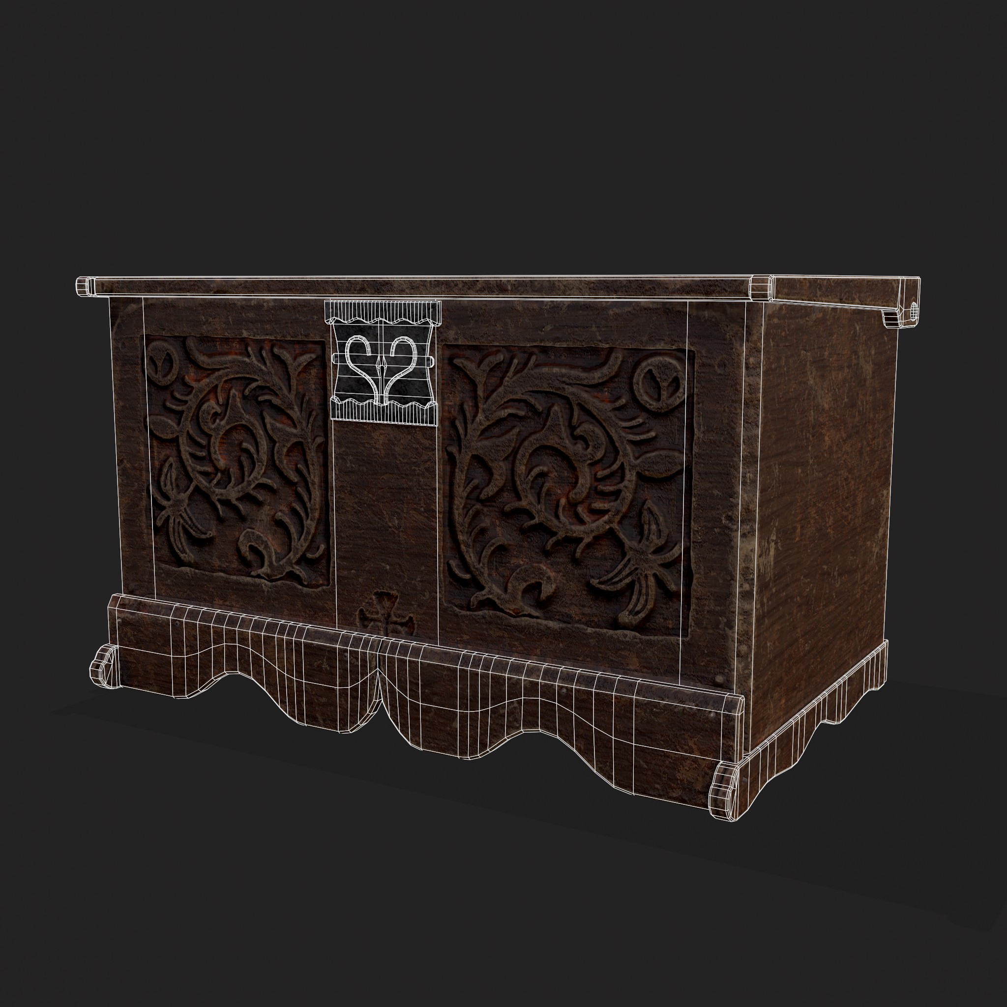 Small Rustic Medieval Wooden Chest - 3D Model by Get Dead Entertainment