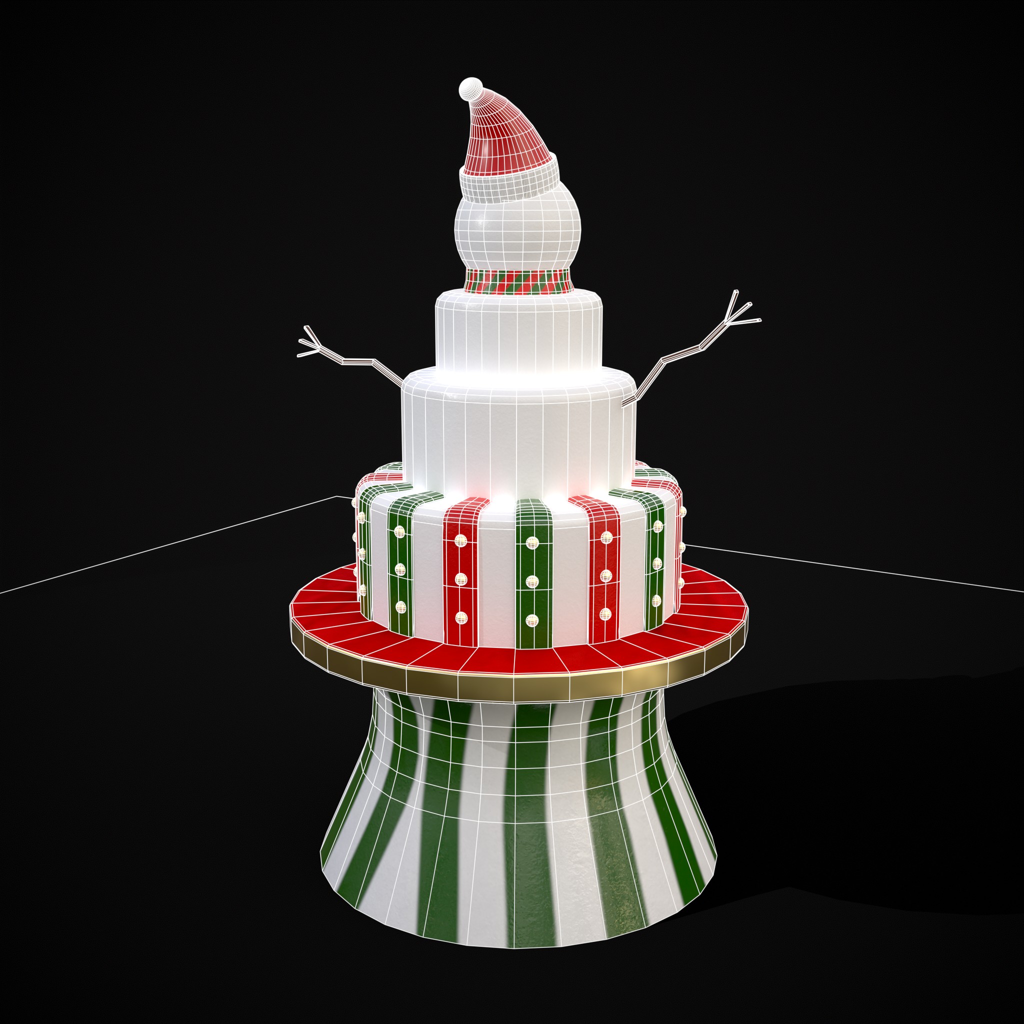 Snowman Layered Cake - 3D Model by Get Dead Entertainment