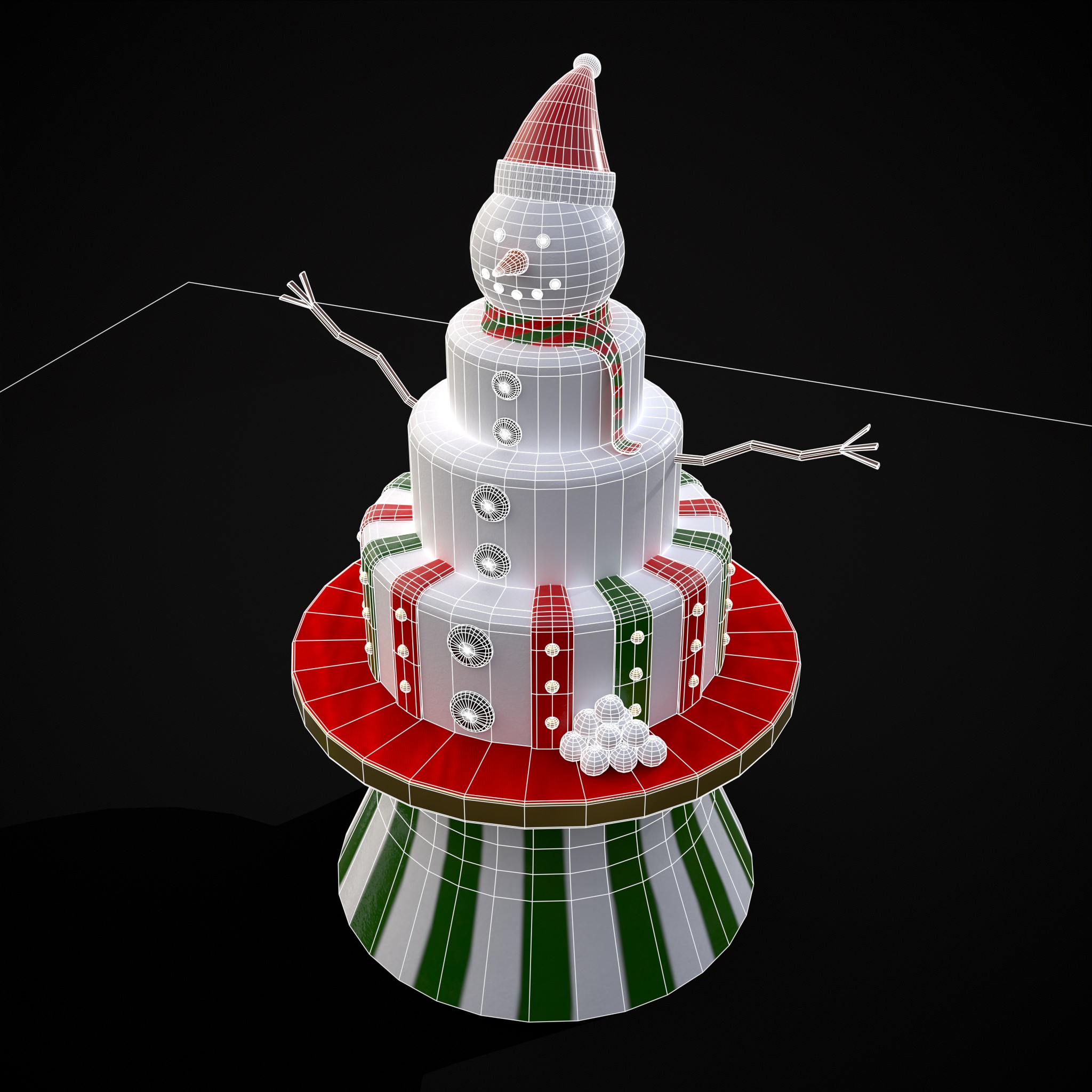 Snowman Layered Cake - 3D Model by Get Dead Entertainment