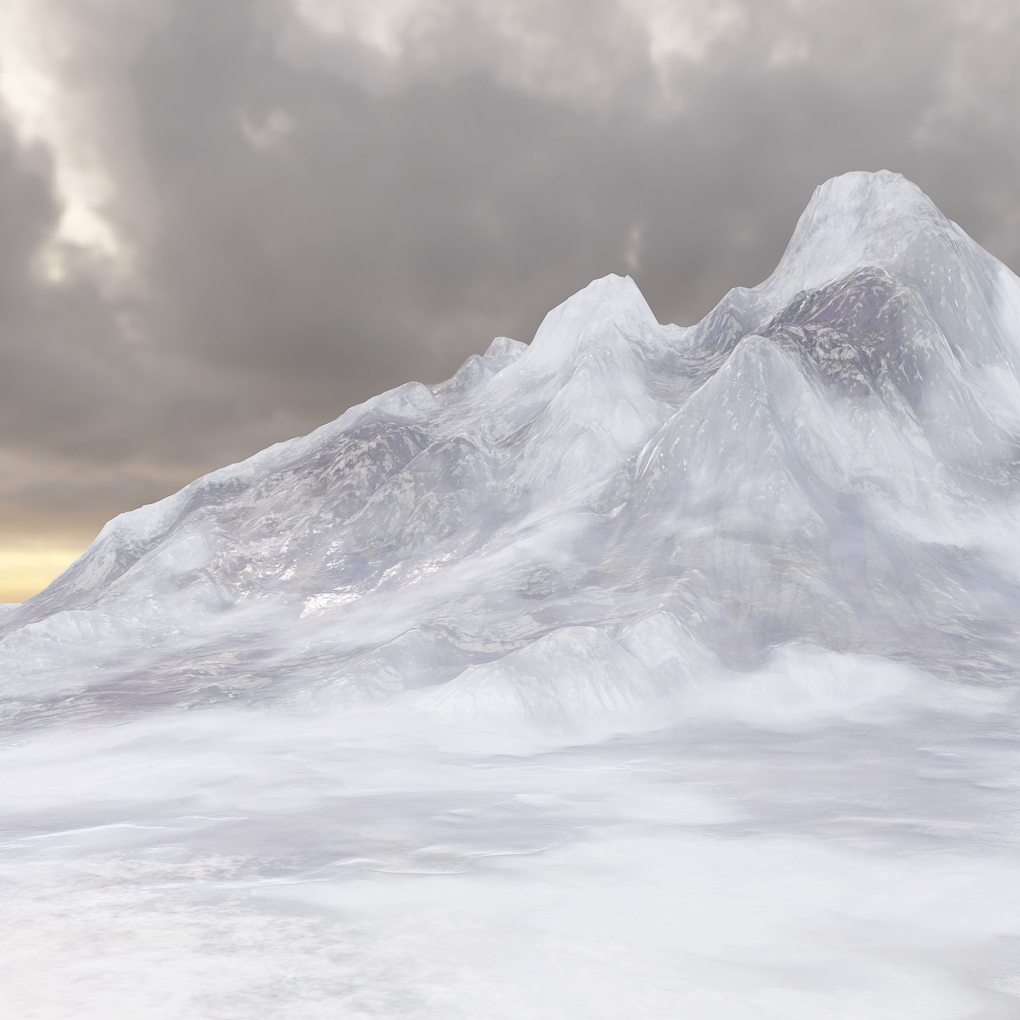 Snowy Slopes Distance Environment - 3D Model by Get Dead Entertainment