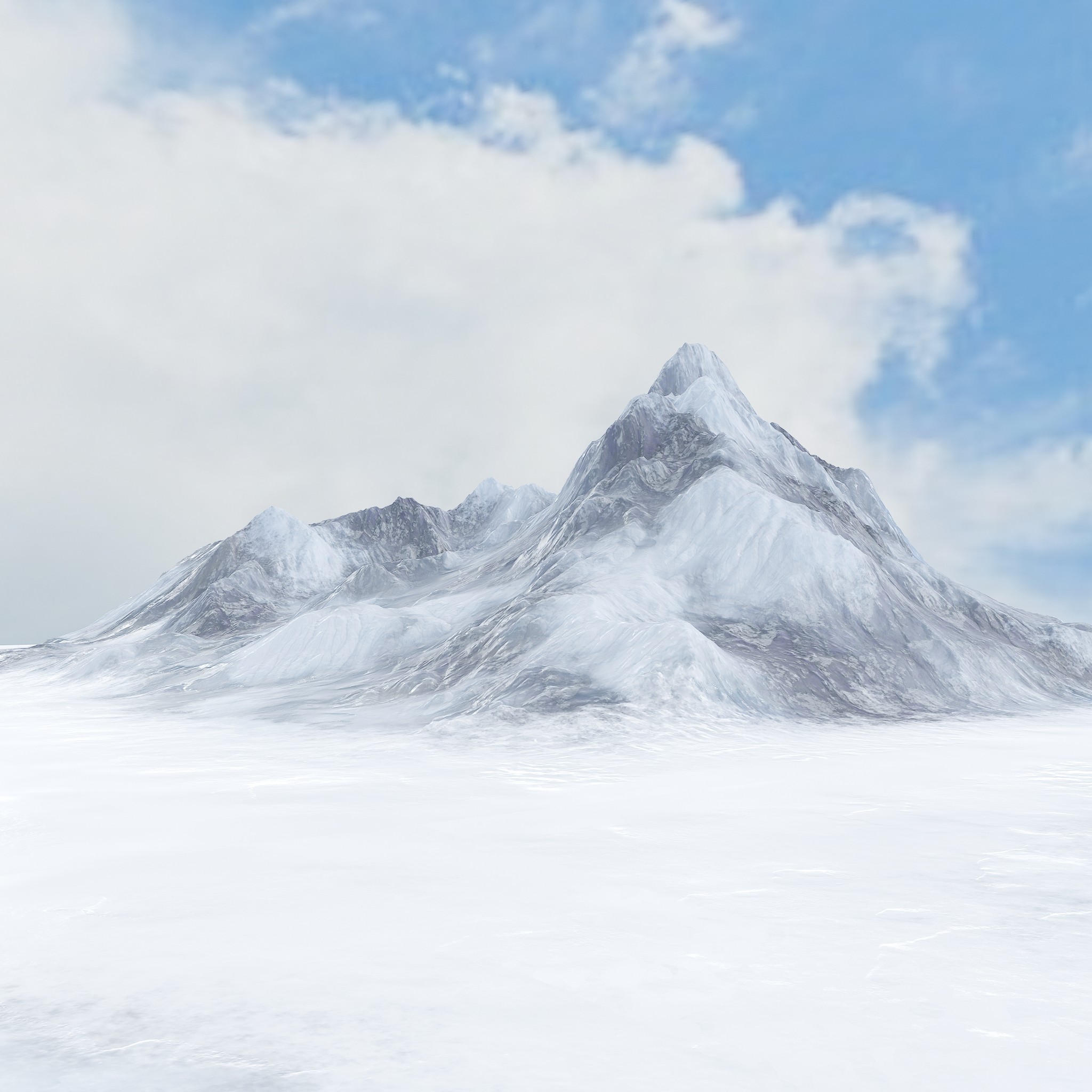 Snowy Slopes Distance Environment - 3D Model by Get Dead Entertainment