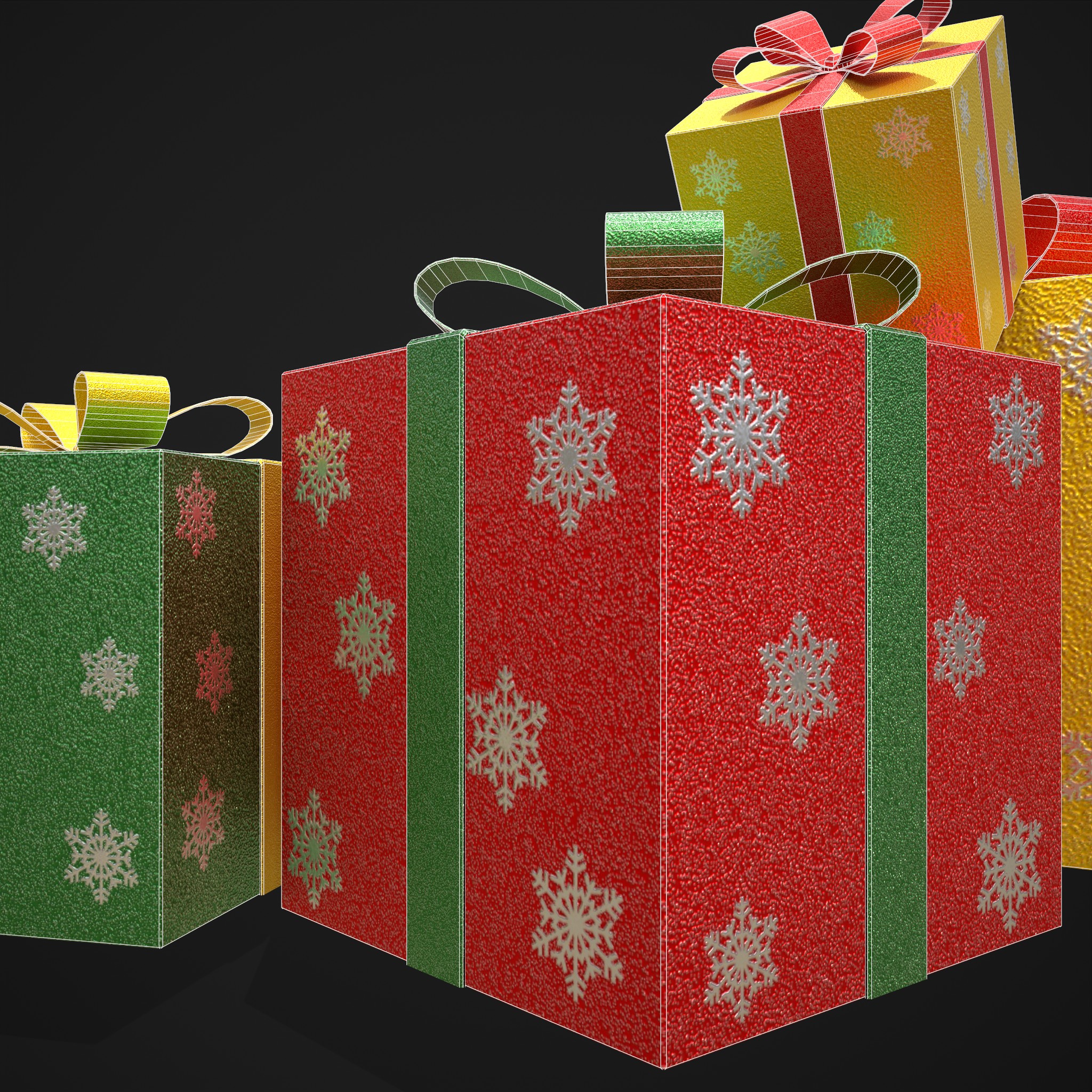 Sparkly Christmas Presents - 3D Model by Get Dead Entertainment