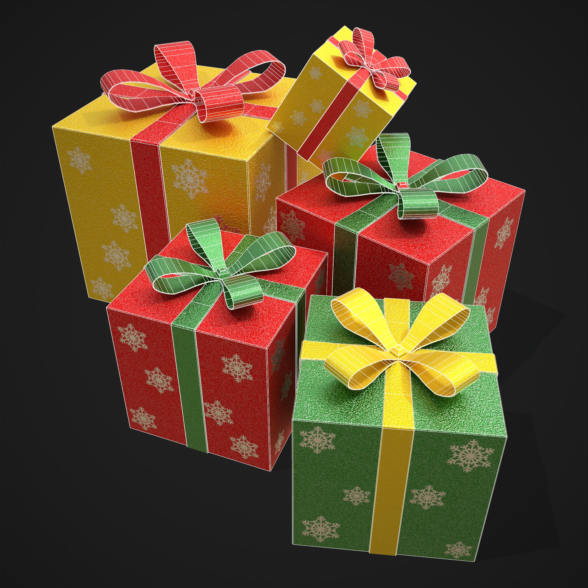 Sparkly Christmas Presents - 3D Model by Get Dead Entertainment