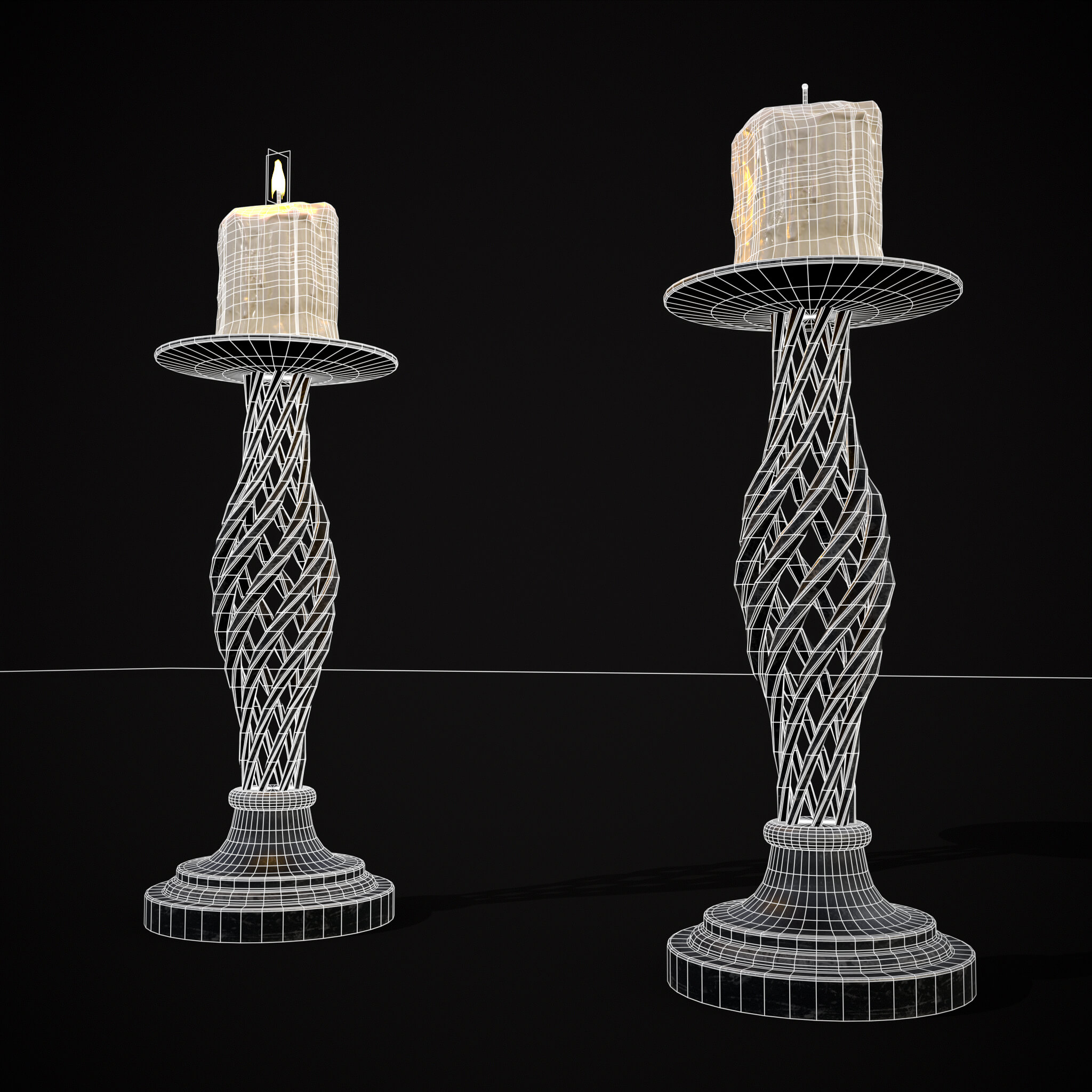 Spiral Iron Candle Stick - 3D Model by Get Dead Entertainment