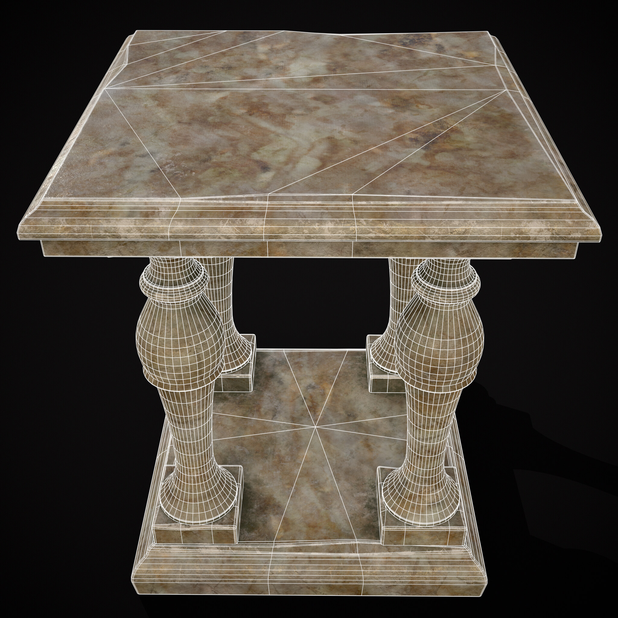 Square Marble Table - 3D Model by Get Dead Entertainment