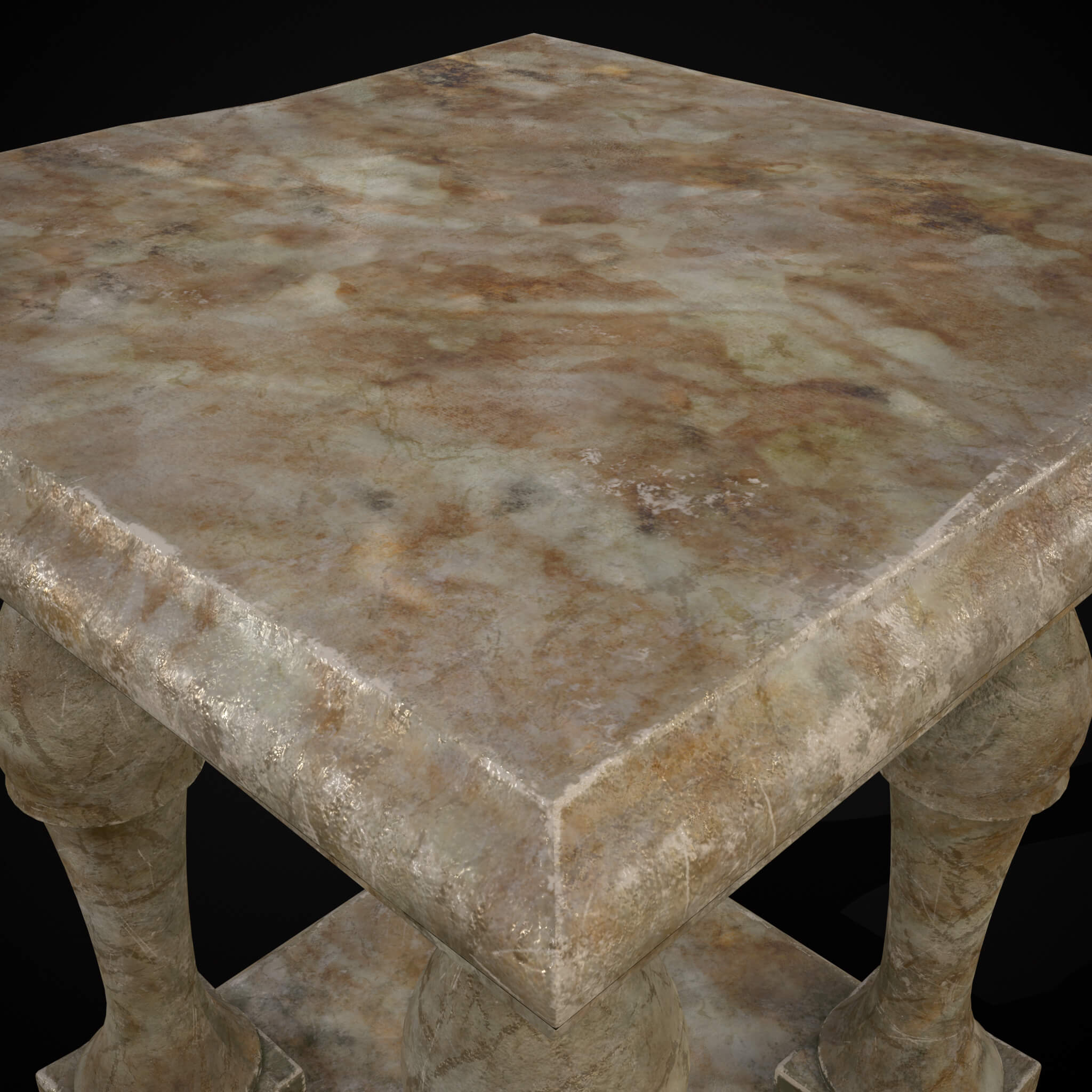 Square Marble Table - 3D Model by Get Dead Entertainment