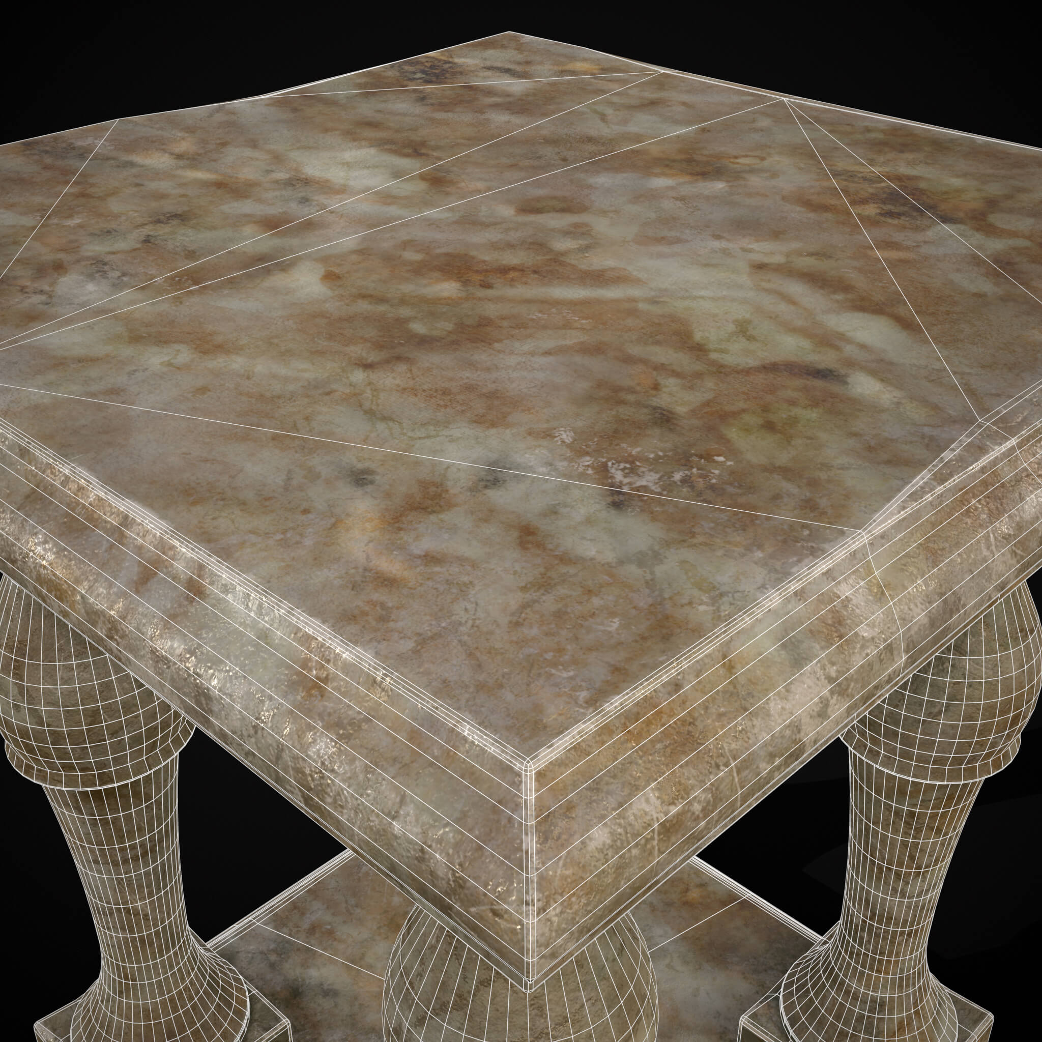 Square Marble Table - 3D Model by Get Dead Entertainment