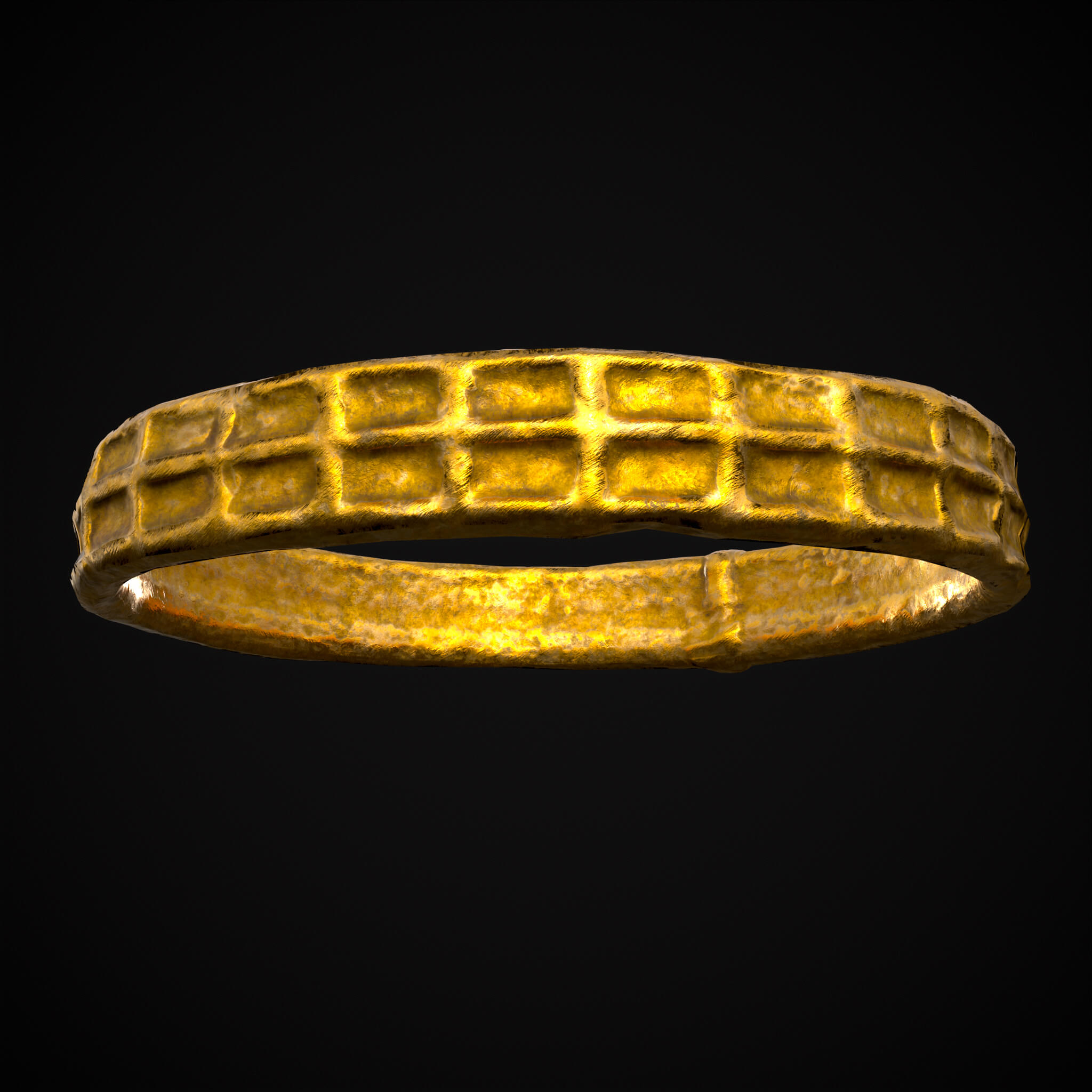 Square Pattern Medieval Ring - 3D Model by Get Dead Entertainment