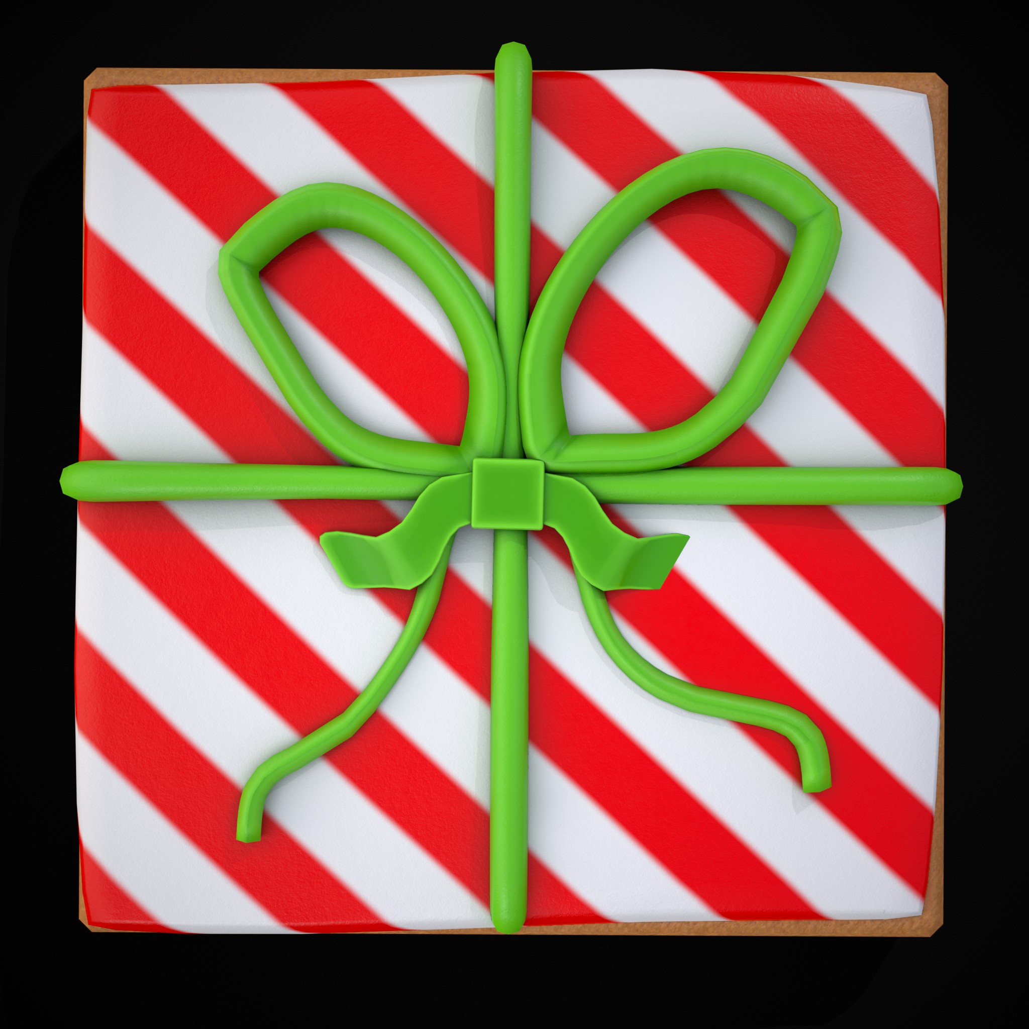 Square Present Christmas Cookie - 3D Model by Get Dead Entertainment
