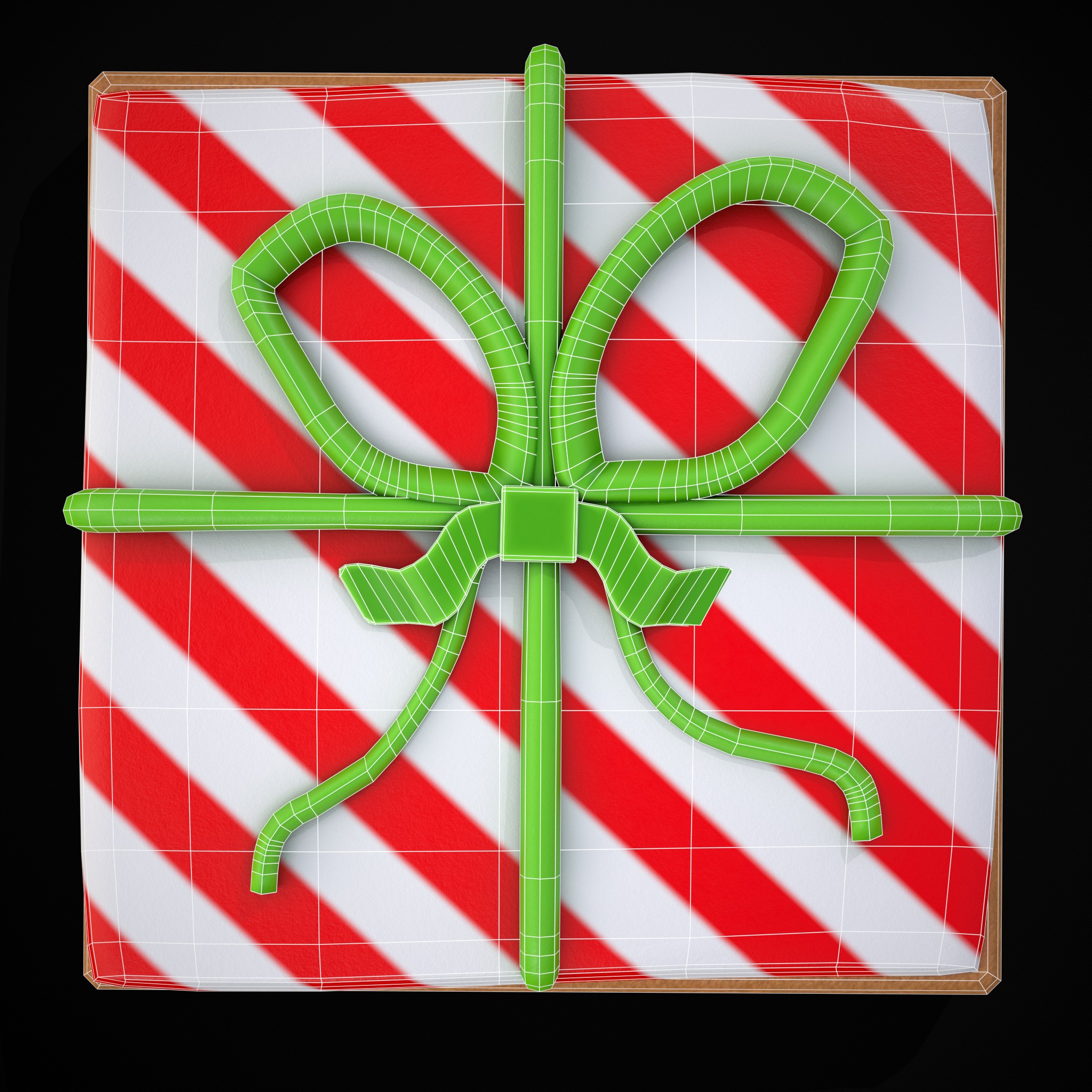 Square Present Christmas Cookie - 3D Model by Get Dead Entertainment