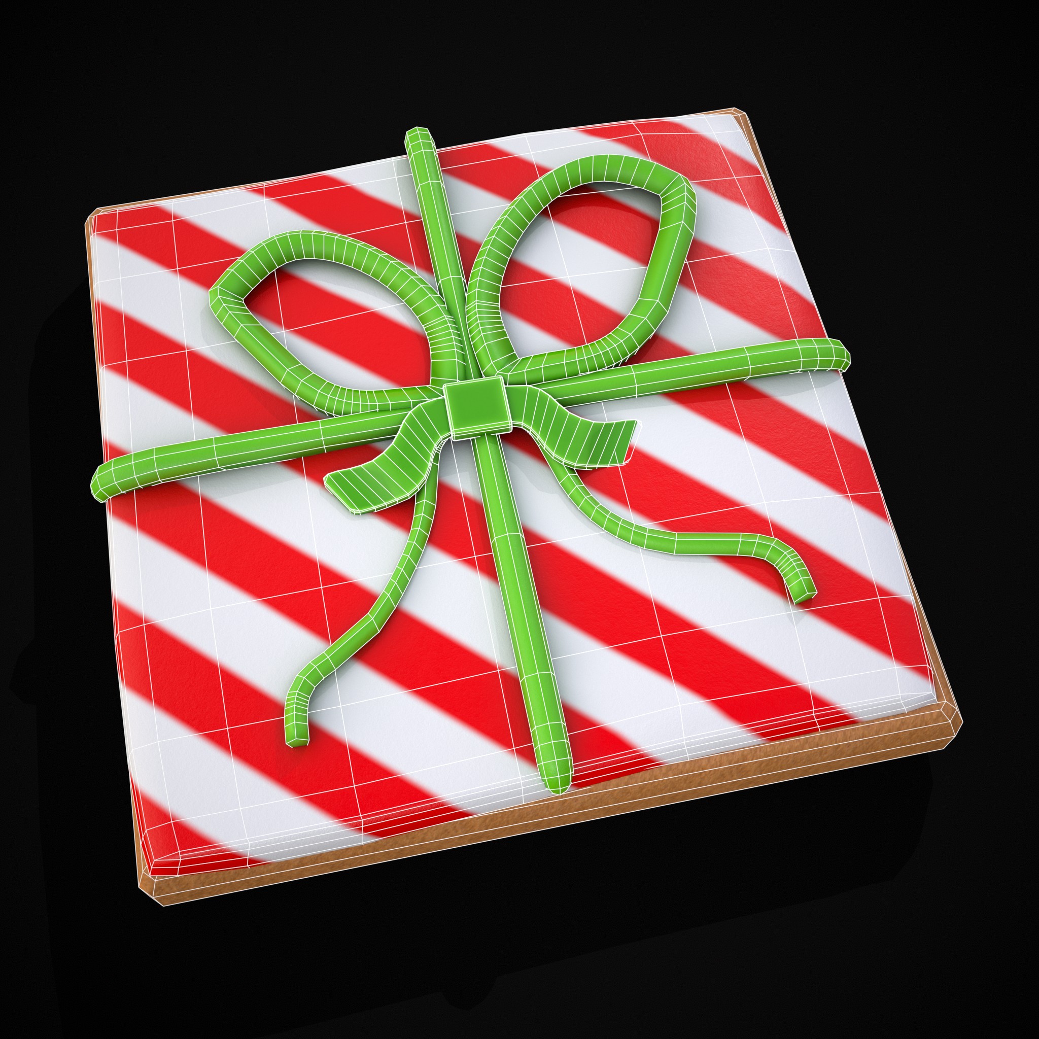 Square Present Christmas Cookie - 3D Model by Get Dead Entertainment