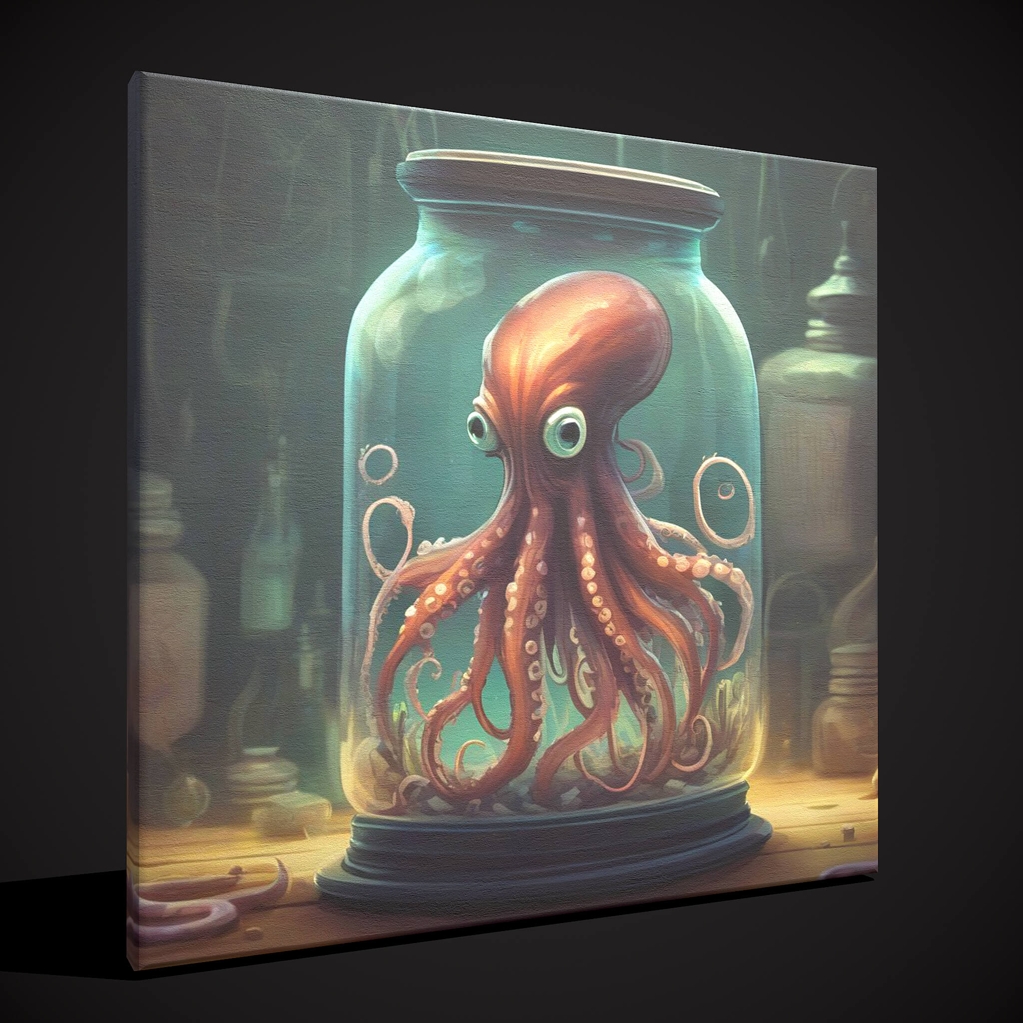 Squid in a Jar Painting - 3D Model by Get Dead Entertainment
