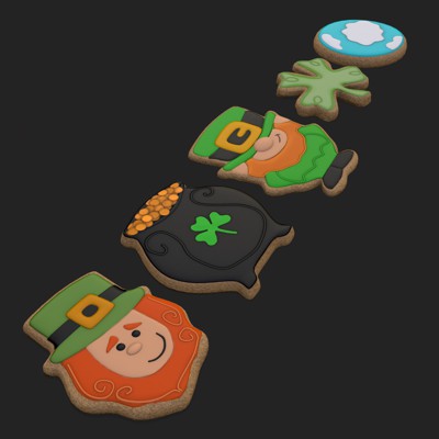 St Patrick 5 Pack Cookies - 3D Model by Get Dead Entertainment