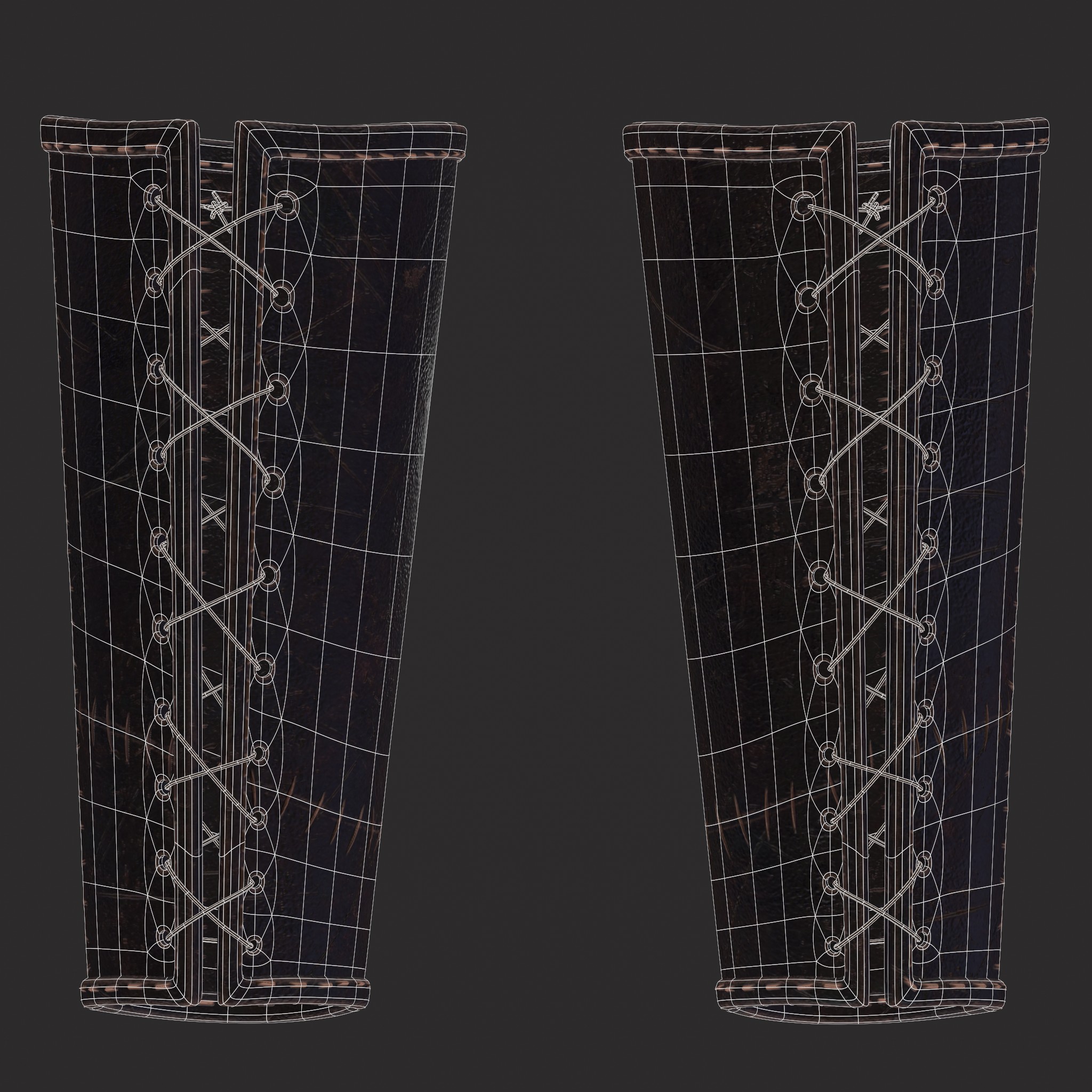 Stitched Leather Bracers - 3D Model by Get Dead Entertainment