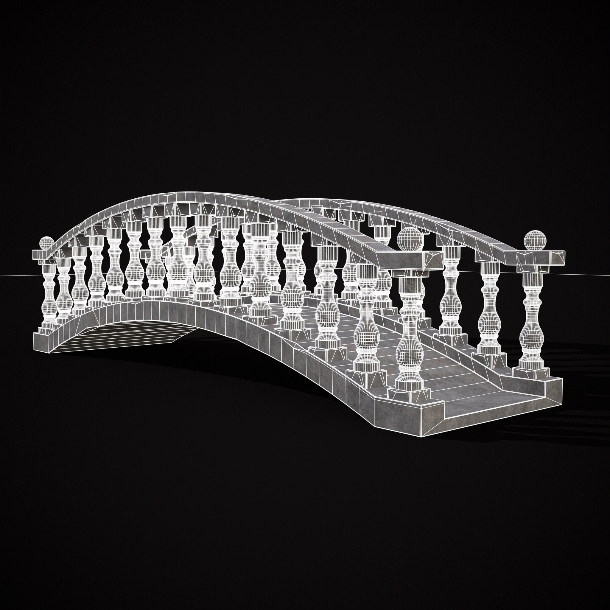 Stone Curved Bridge - 3D Model by Get Dead Entertainment