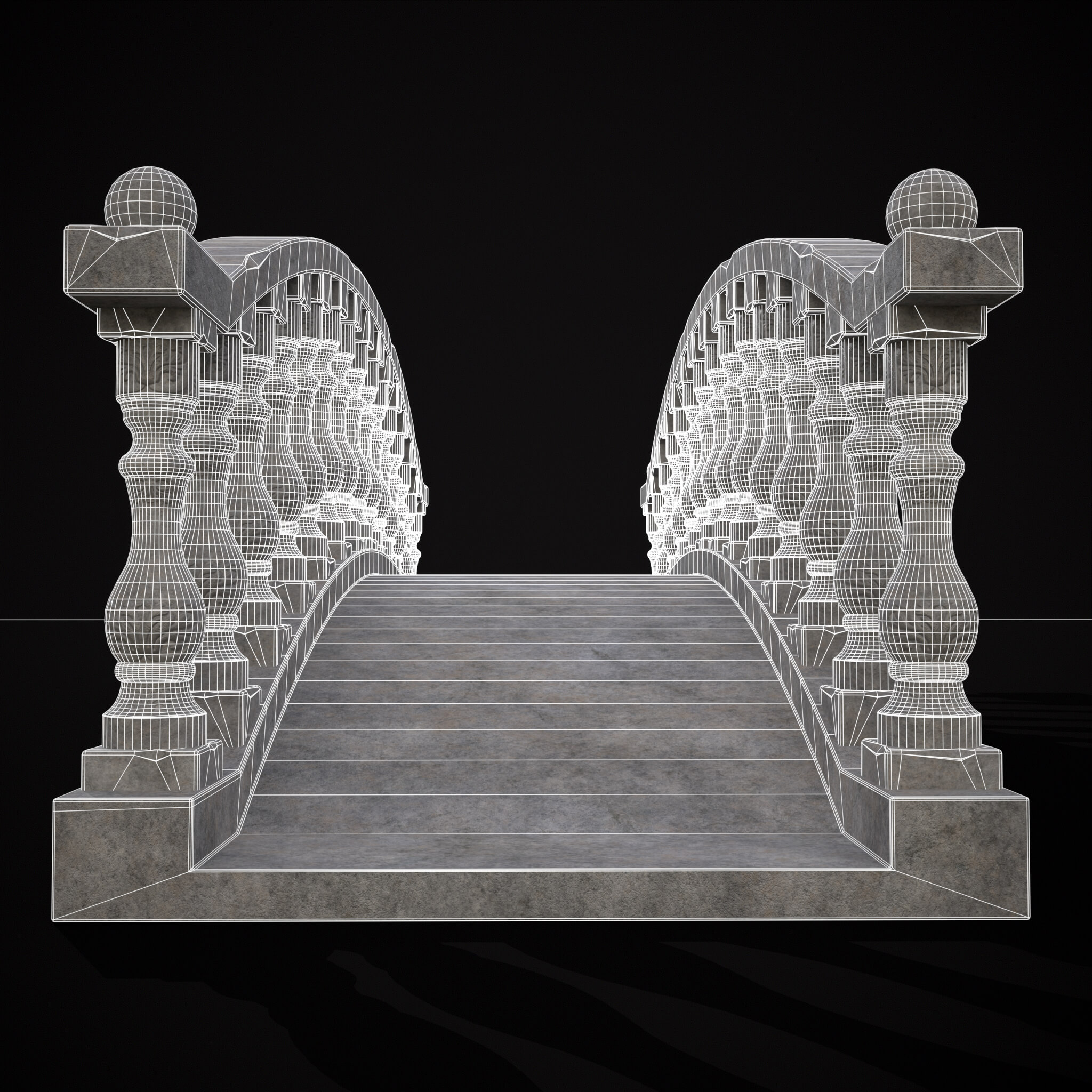 Stone Curved Bridge - 3D Model by Get Dead Entertainment