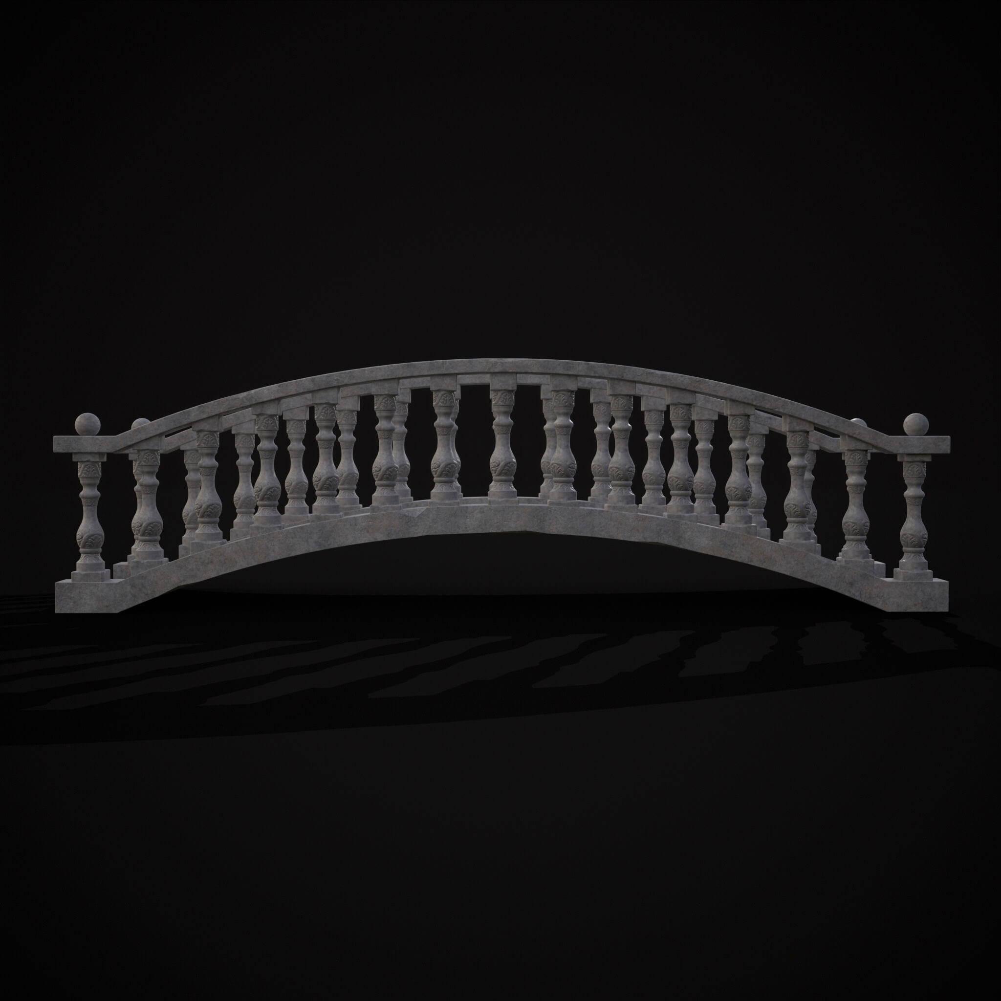 Stone Curved Bridge - 3D Model by Get Dead Entertainment