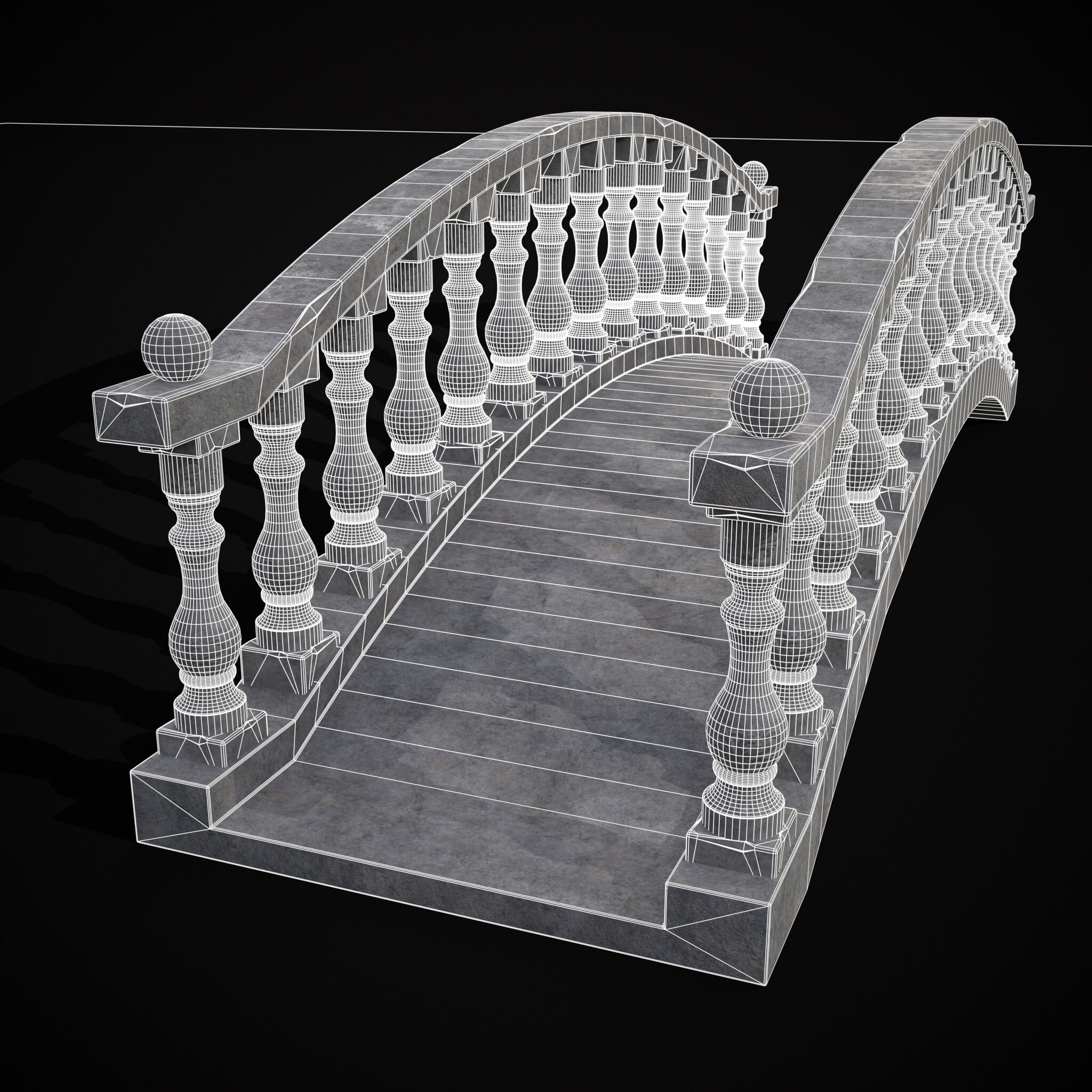 Stone Curved Bridge - 3D Model by Get Dead Entertainment