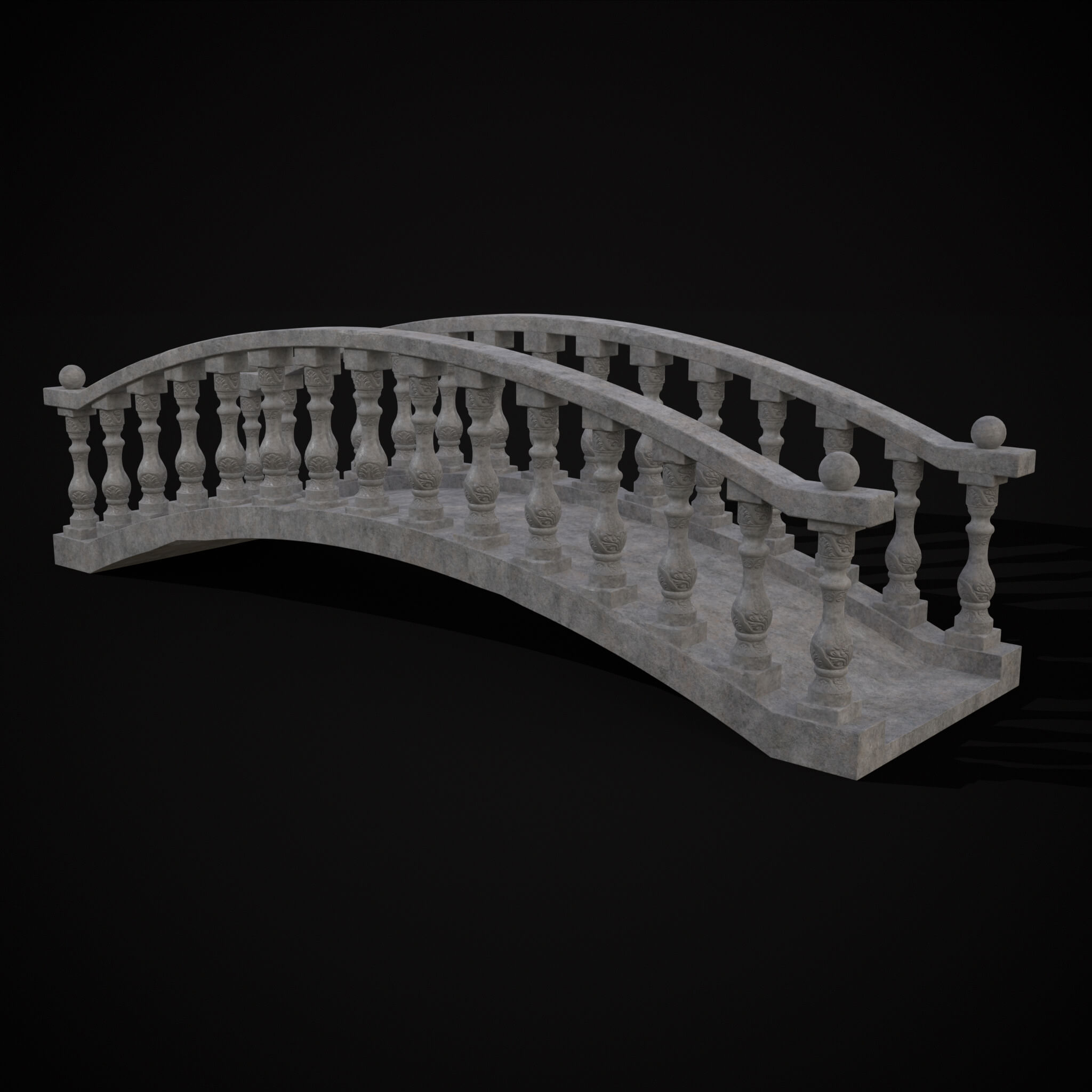 Stone Curved Bridge - 3D Model by Get Dead Entertainment