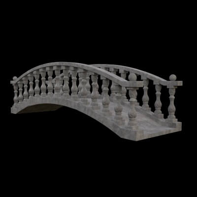 Stone Curved Bridge - 3D Model by Get Dead Entertainment