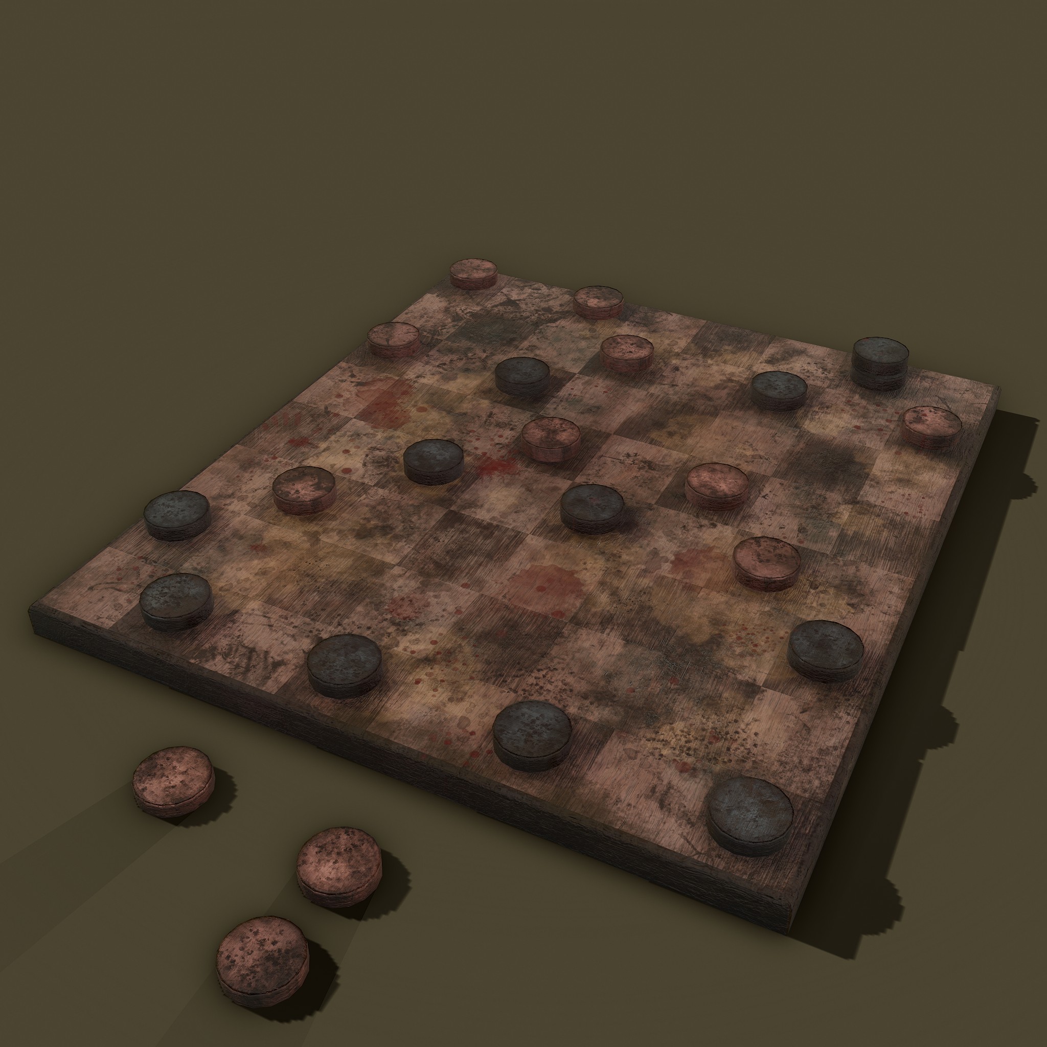 Stylized Medieval Checkers - 3D Model by Get Dead Entertainment