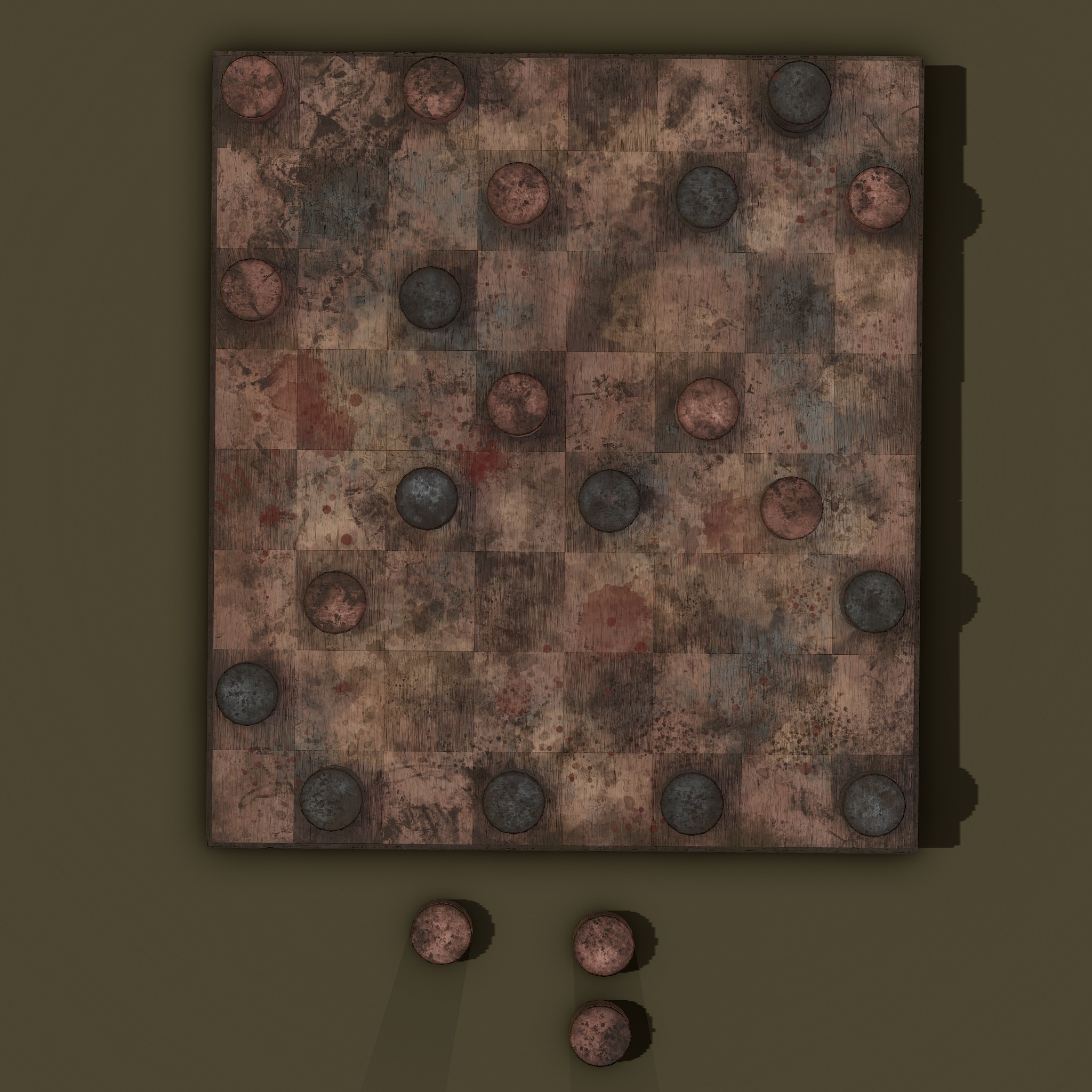 Stylized Medieval Checkers - 3D Model by Get Dead Entertainment