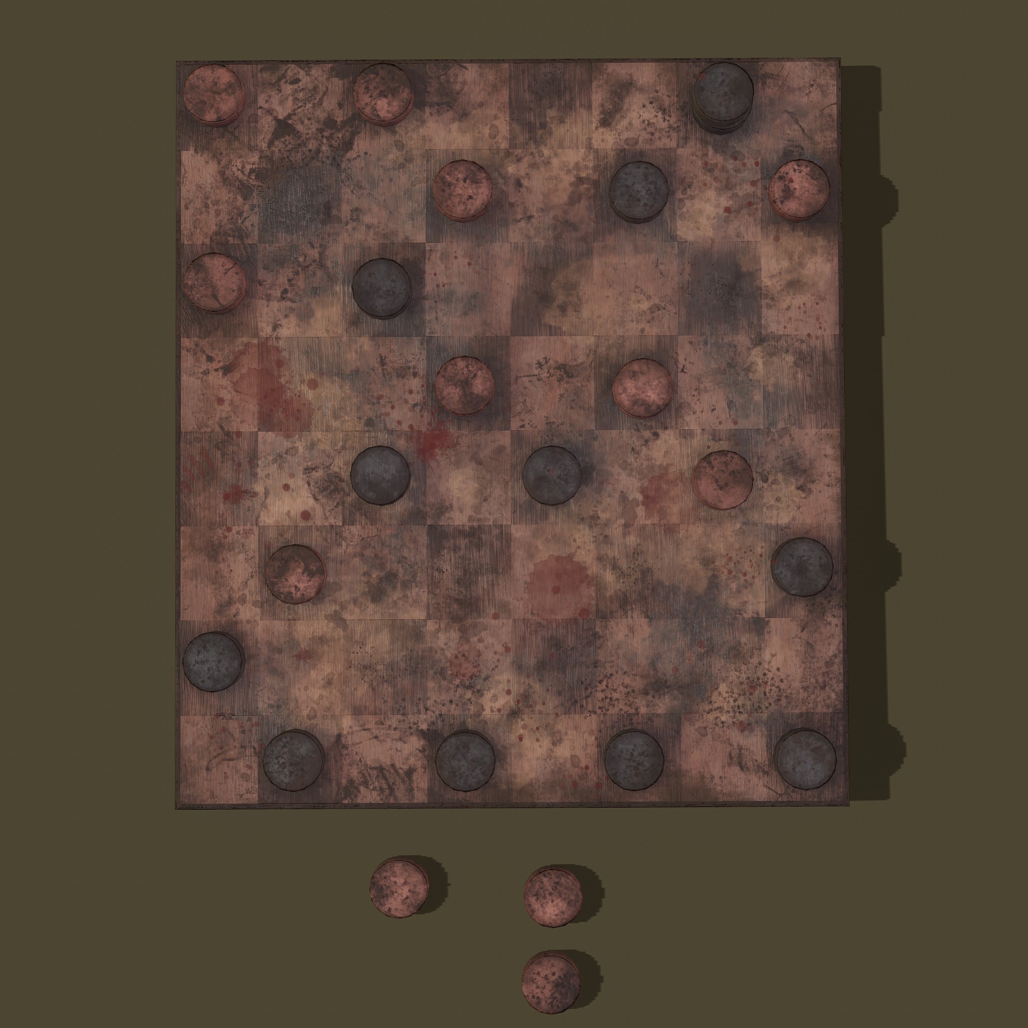Stylized Medieval Checkers - 3D Model by Get Dead Entertainment