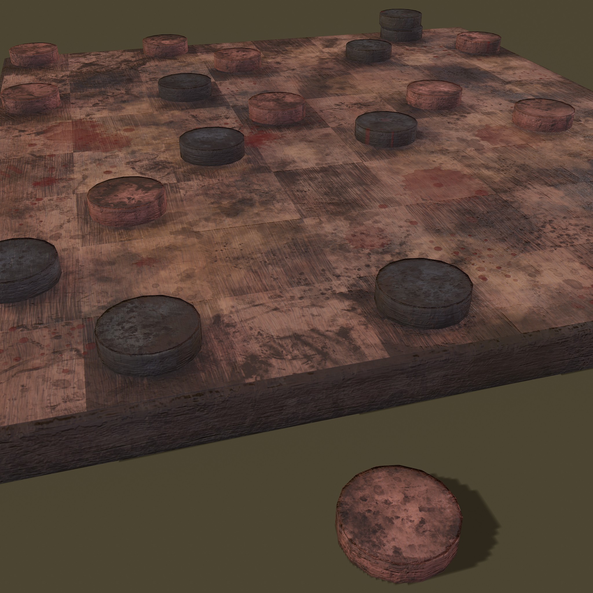 Stylized Medieval Checkers - 3D Model by Get Dead Entertainment