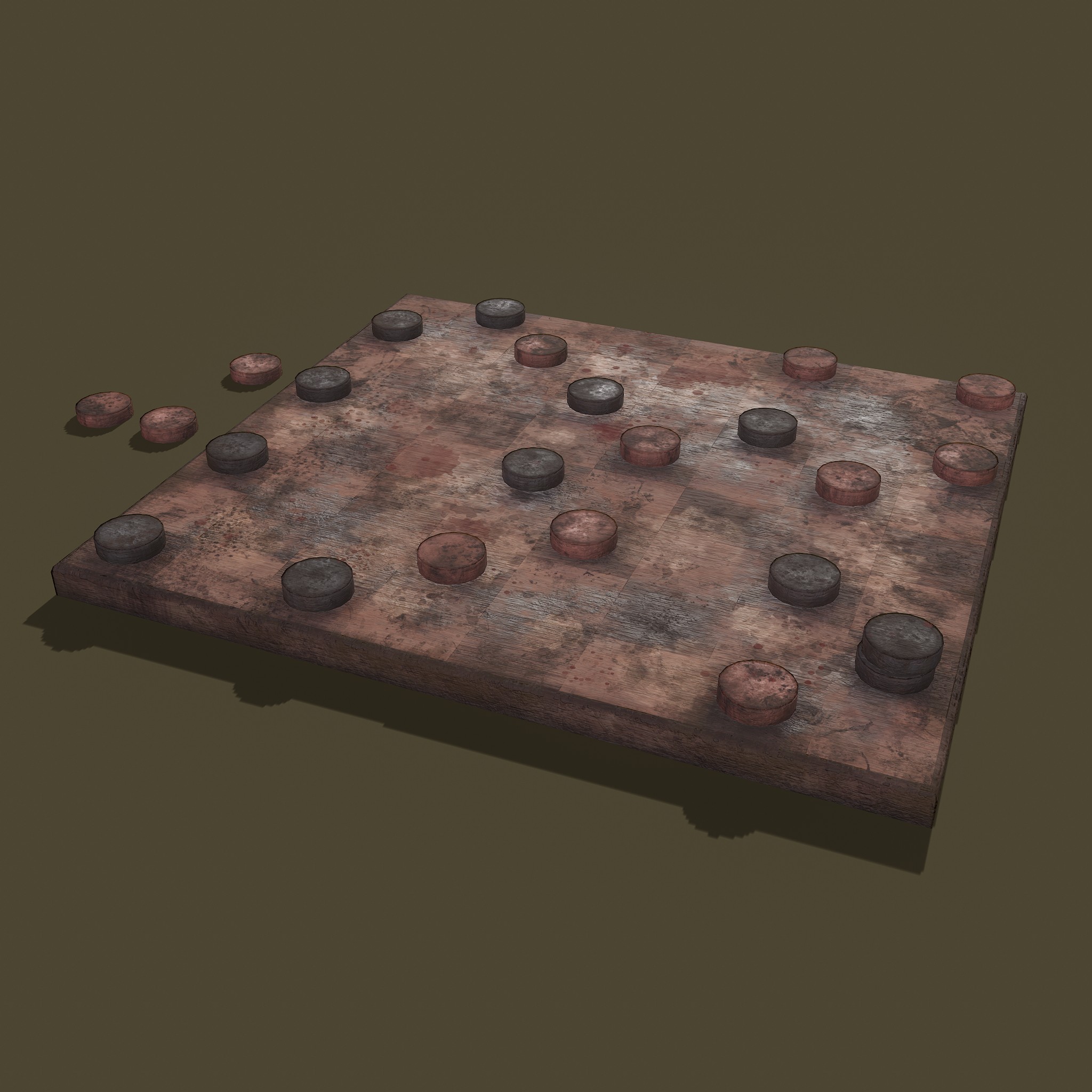 Stylized Medieval Checkers - 3D Model by Get Dead Entertainment