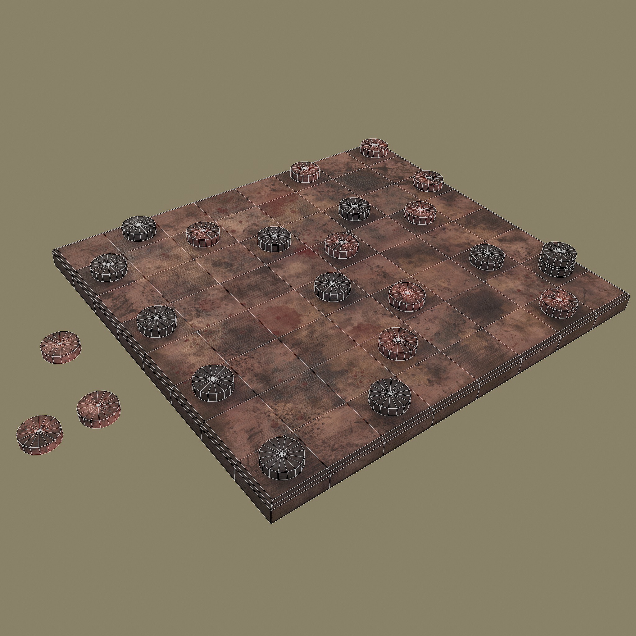 Stylized Medieval Checkers - 3D Model by Get Dead Entertainment