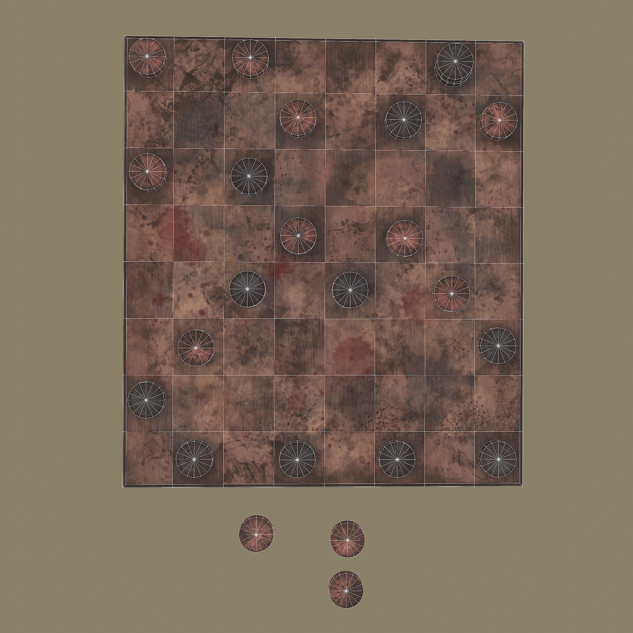 Stylized Medieval Checkers - 3D Model by Get Dead Entertainment