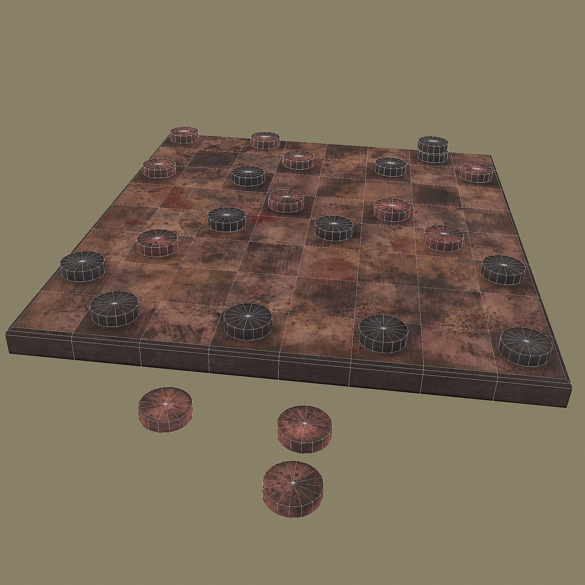 Stylized Medieval Checkers - 3D Model by Get Dead Entertainment