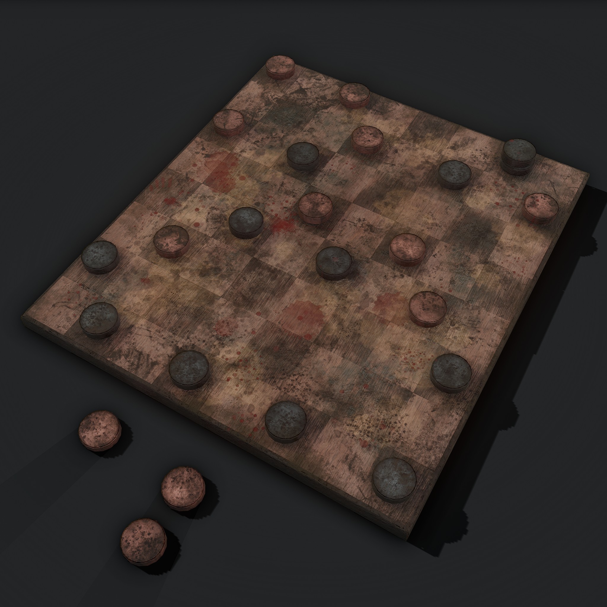 Stylized Medieval Checkers - 3D Model by Get Dead Entertainment