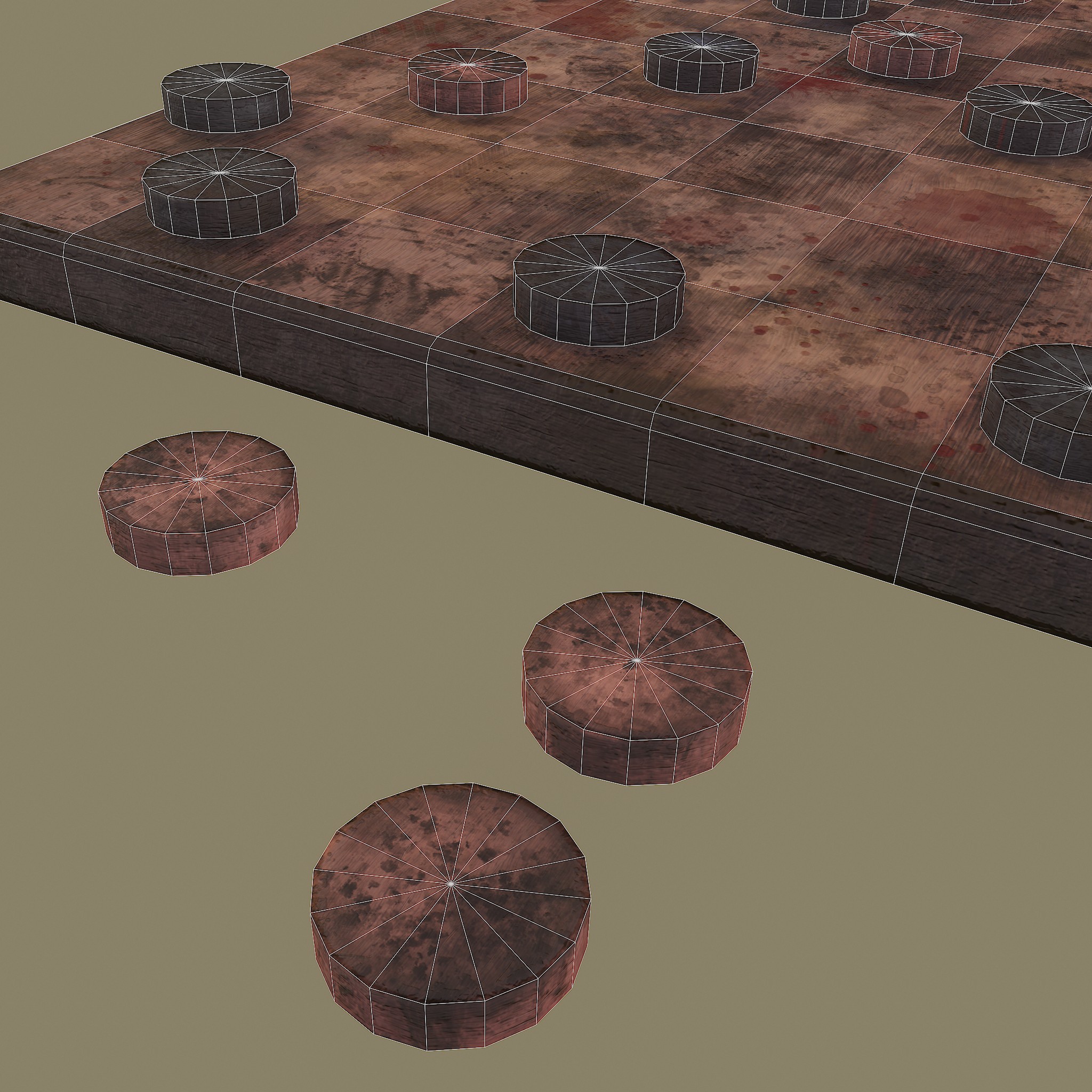 Stylized Medieval Checkers - 3D Model by Get Dead Entertainment