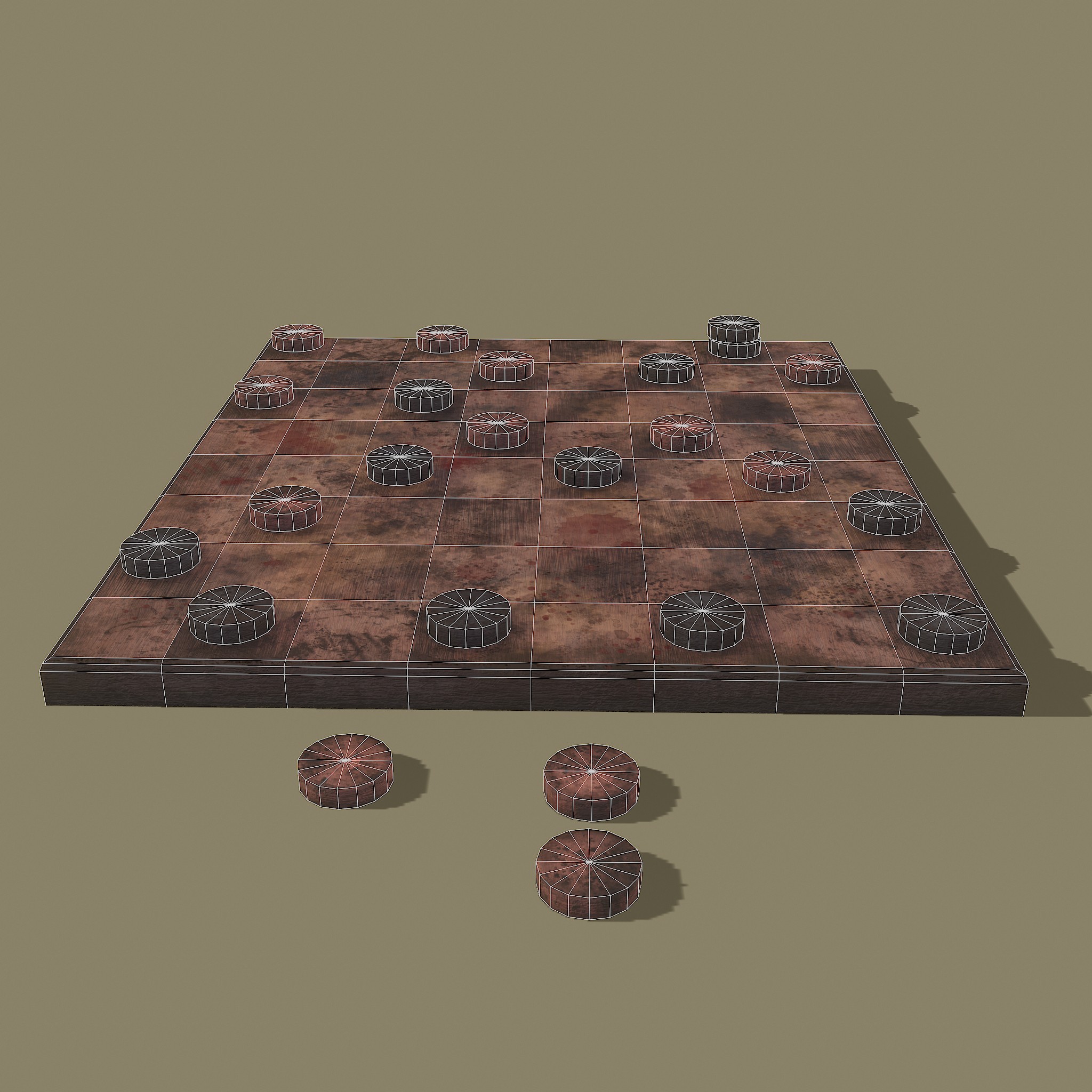 Stylized Medieval Checkers - 3D Model by Get Dead Entertainment