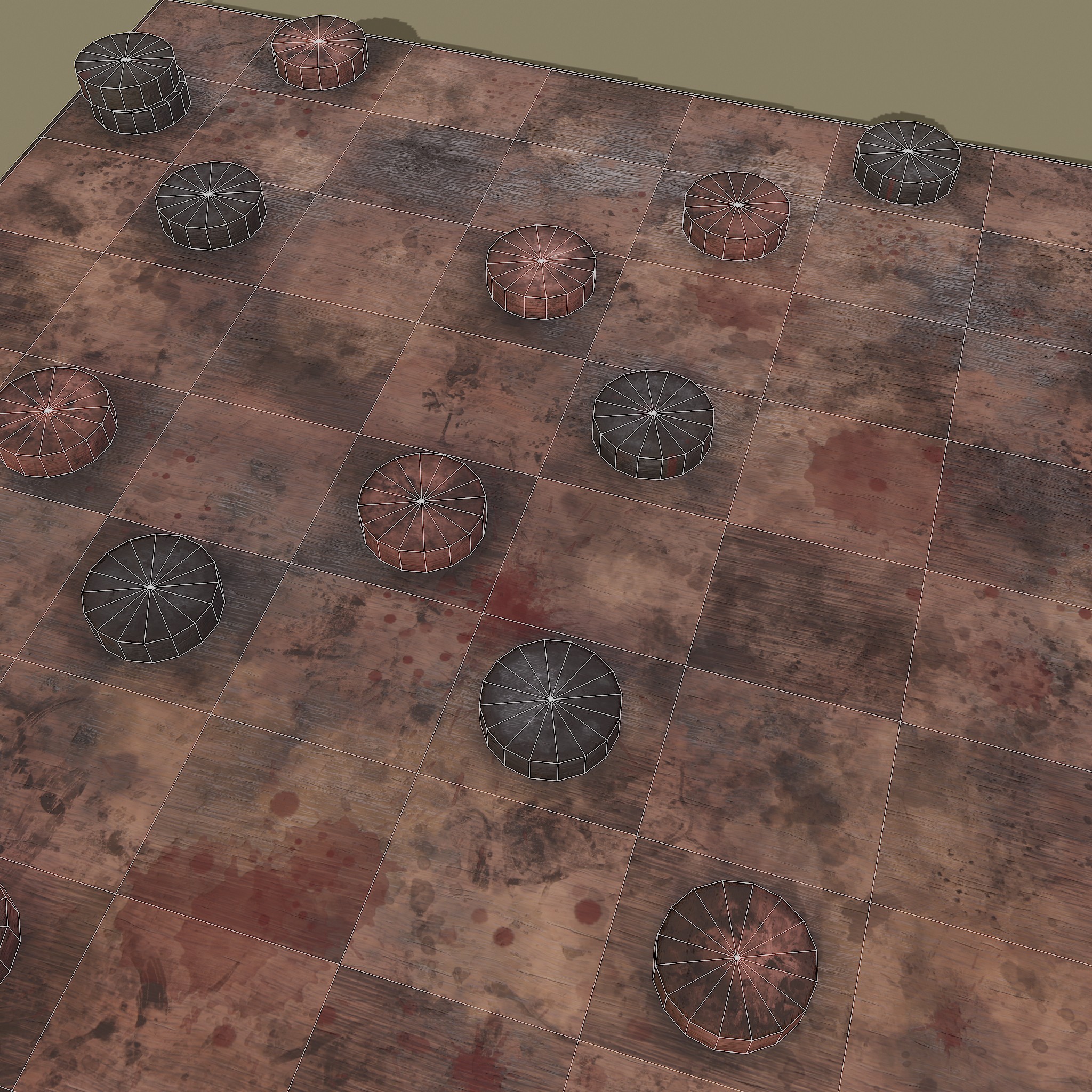 Stylized Medieval Checkers - 3D Model by Get Dead Entertainment