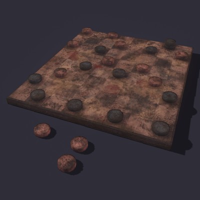 Stylized Medieval Checkers - 3D Model by Get Dead Entertainment