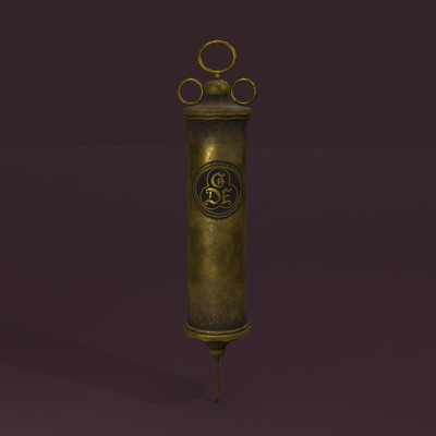 Vintage Medieval Medical Syringe - Free 3D Model by Get Dead Entertainment