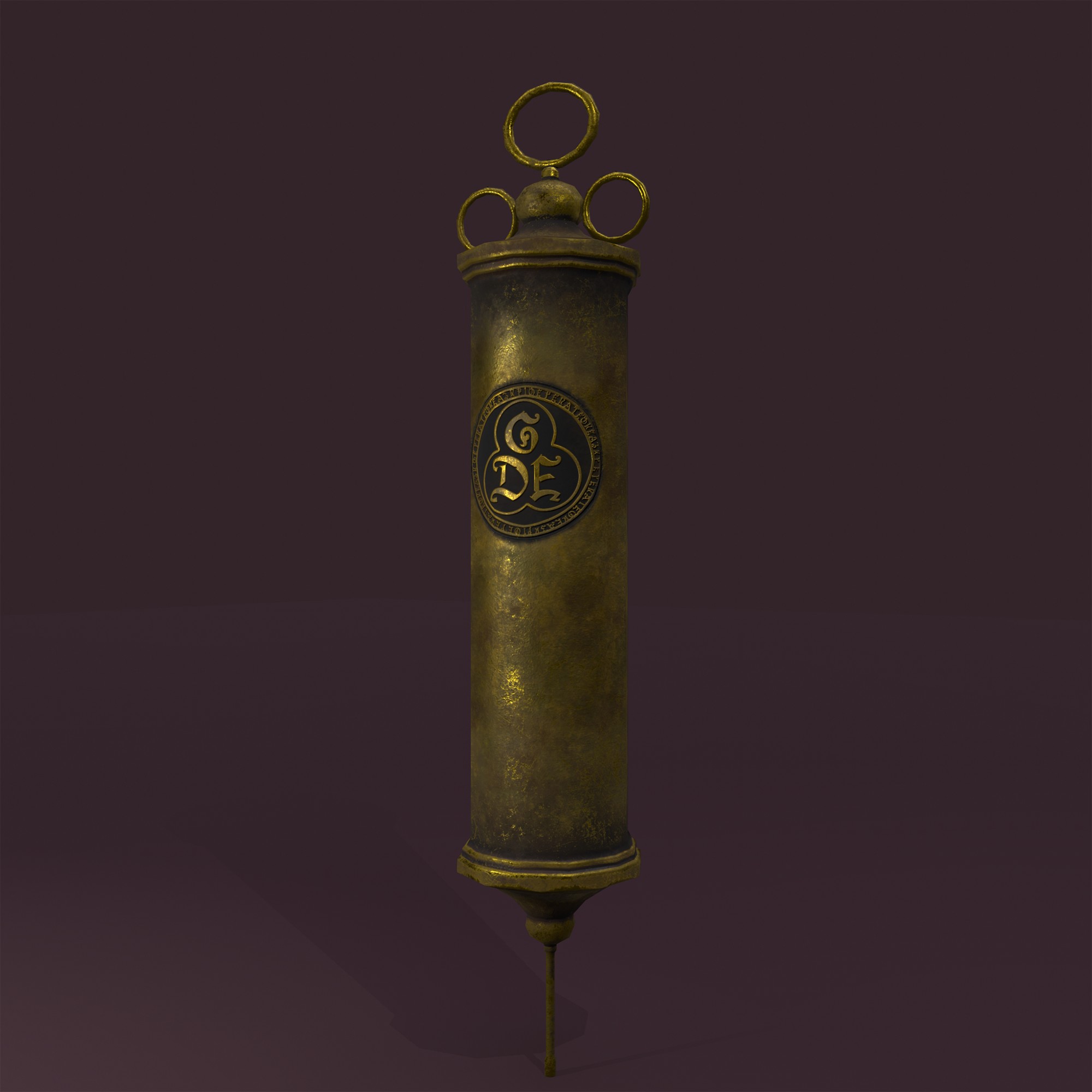 Vintage Medieval Medical Syringe - Free 3D Model by Get Dead Entertainment