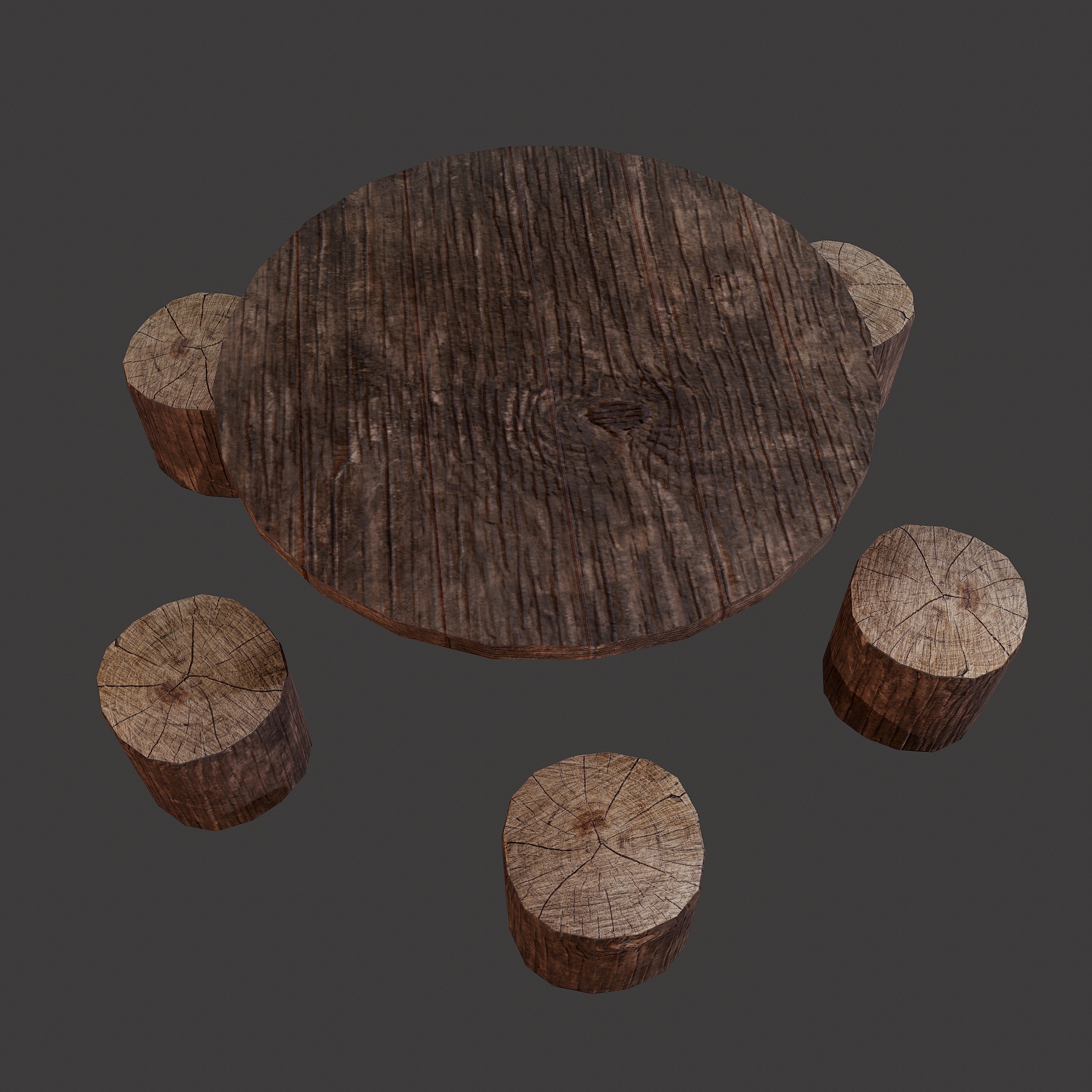 Table and Stumps - 3D Model by Get Dead Entertainment