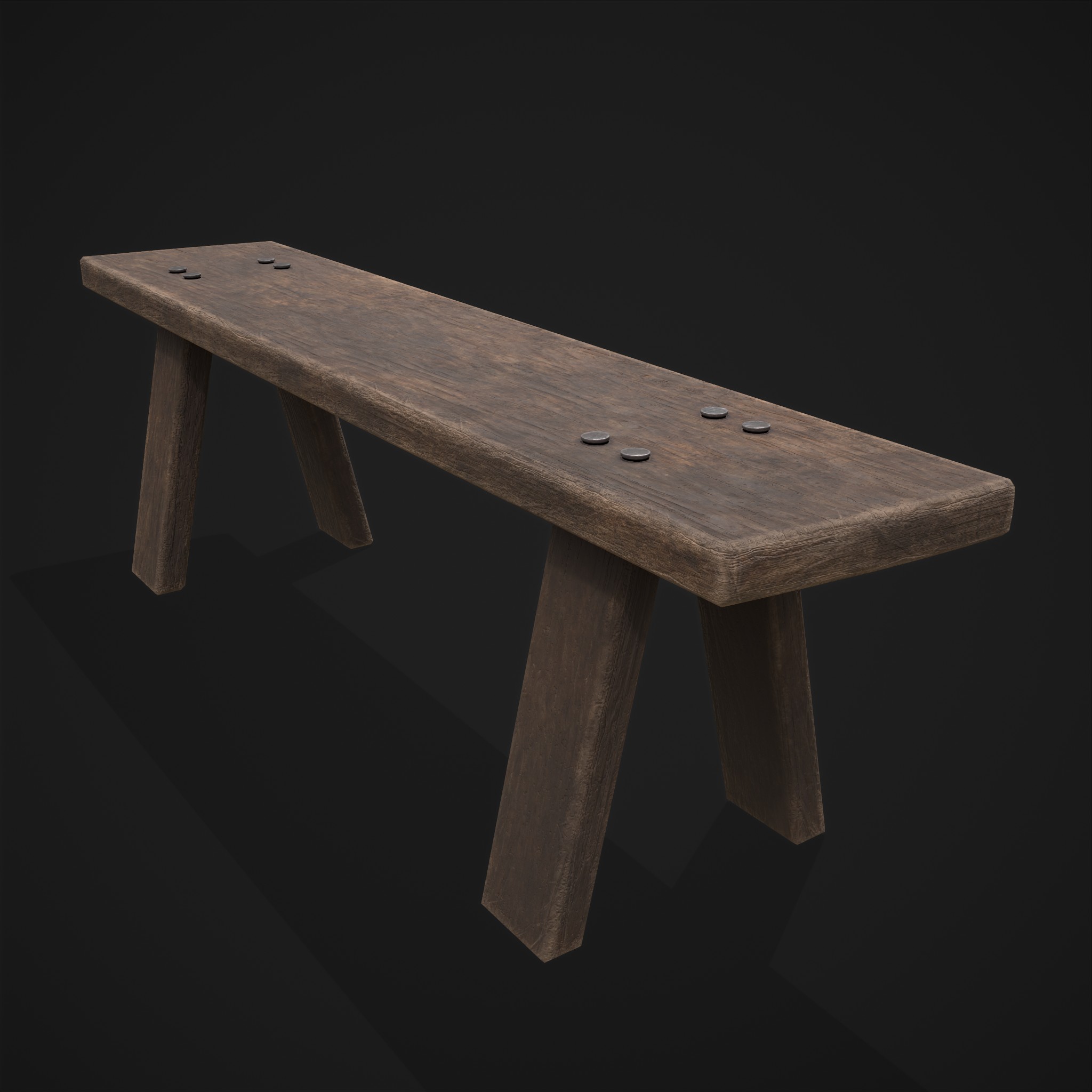 Table Bench - 3D Model by Get Dead Entertainment