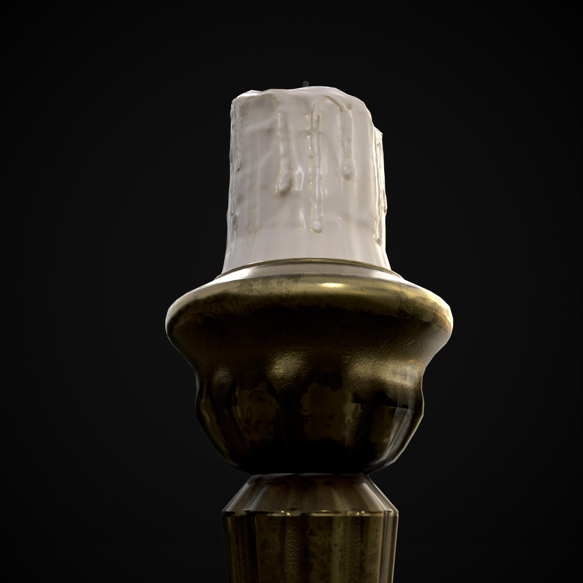 Tall Brass Chamberstick - 3D Model by Get Dead Entertainment