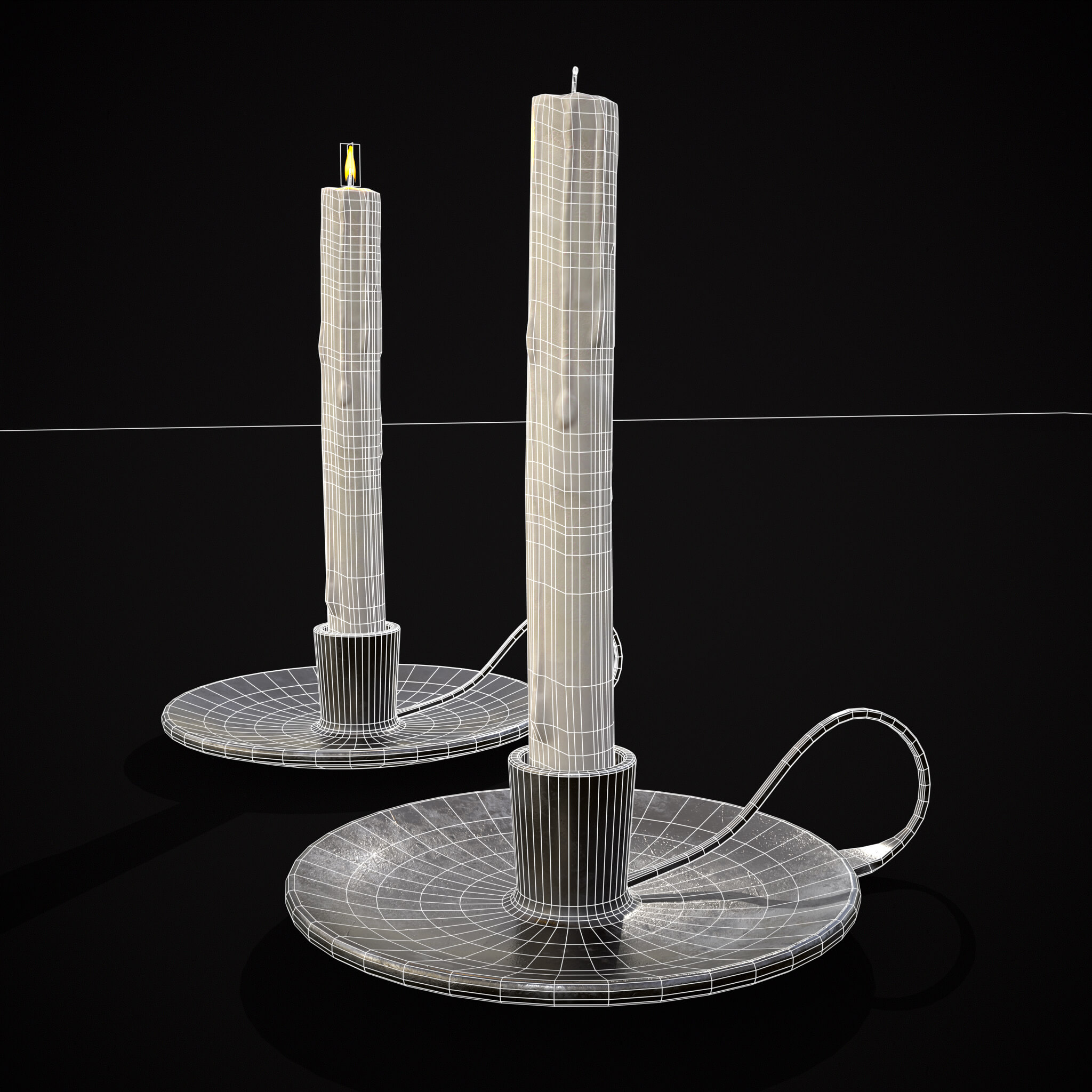 Tall Iron Chamberstick - 3D Model by Get Dead Entertainment