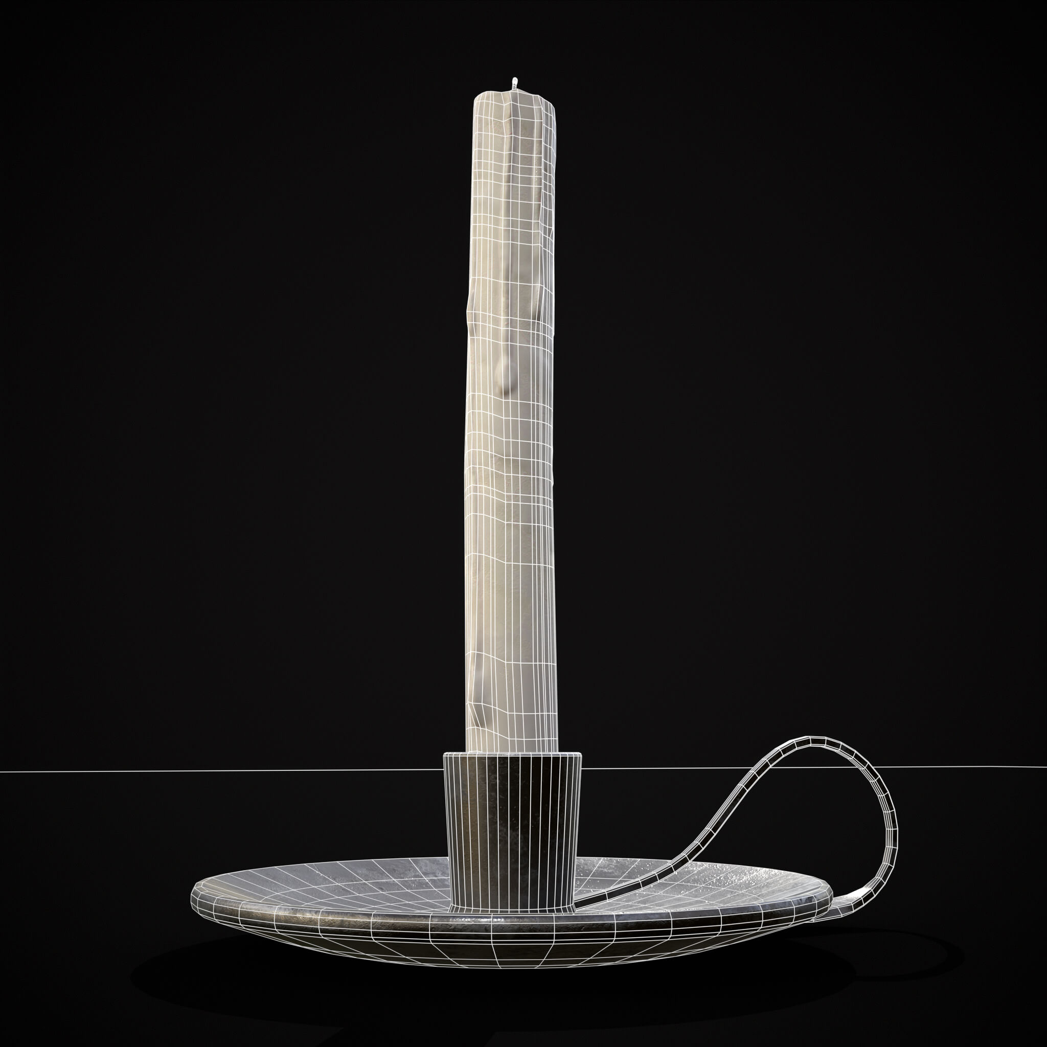 Tall Iron Chamberstick - 3D Model by Get Dead Entertainment